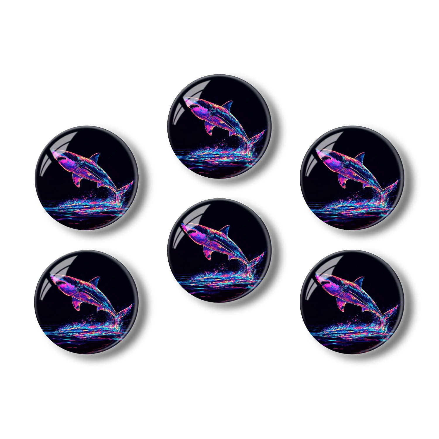 Glass Refrigerator Magnet 6Pcs Magnetic Fridge Sticker,Decor for ...