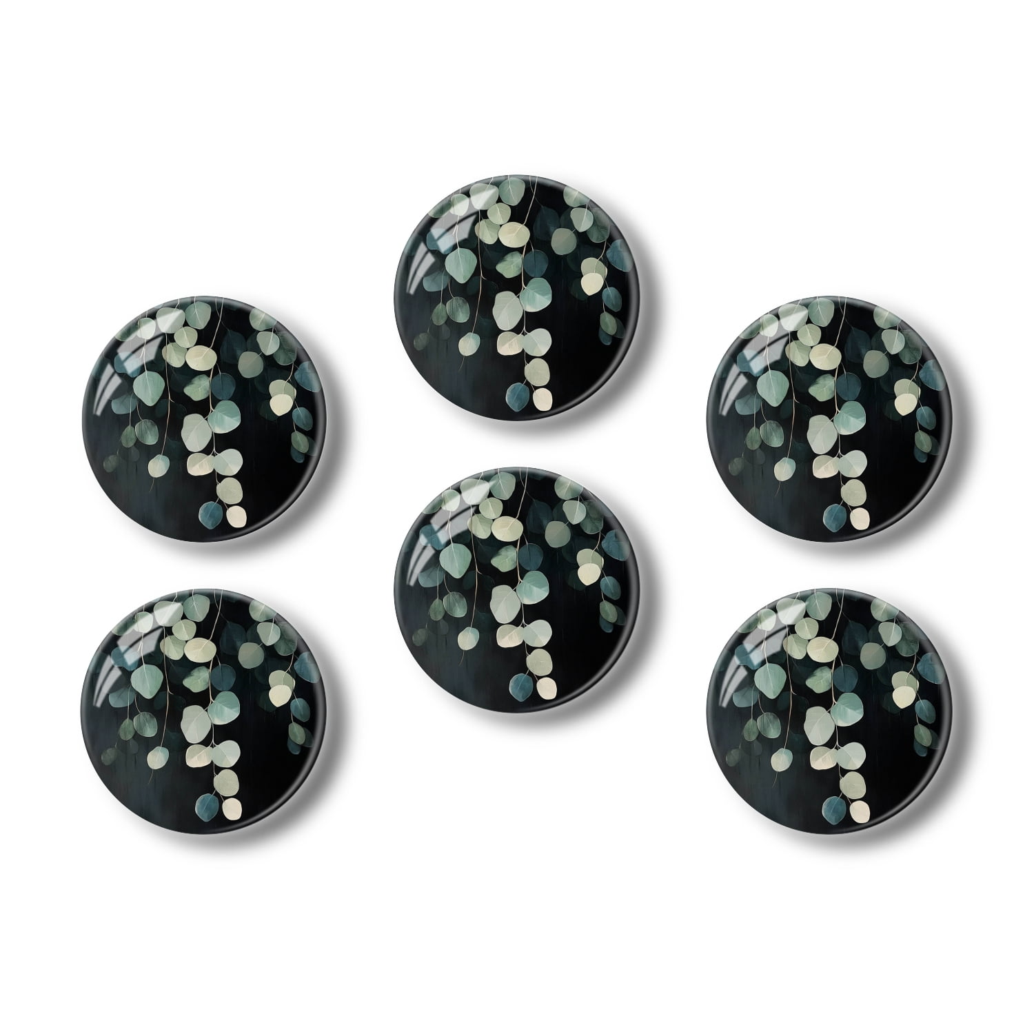 Glass Refrigerator Magnet 6Pcs Magnetic Fridge Sticker,Decor for ...