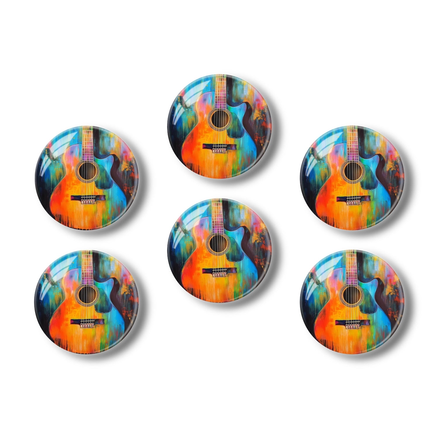 Glass Refrigerator Magnet 6Pcs Magnetic Fridge Sticker,Decor for ...