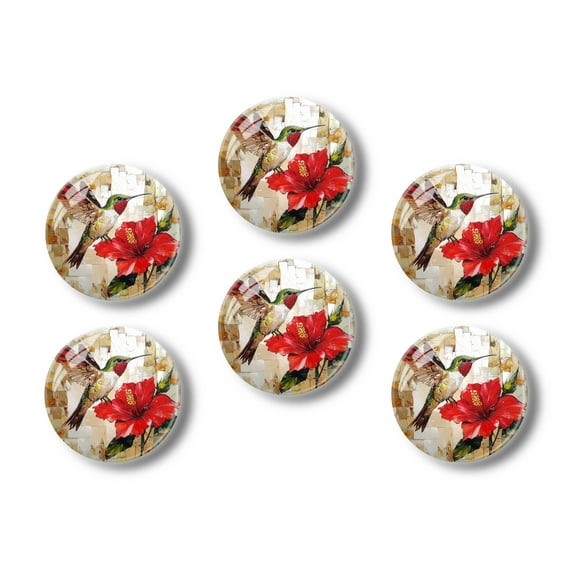 Glass Refrigerator Magnet 6Pcs Magnetic Fridge Sticker,Decor for ...