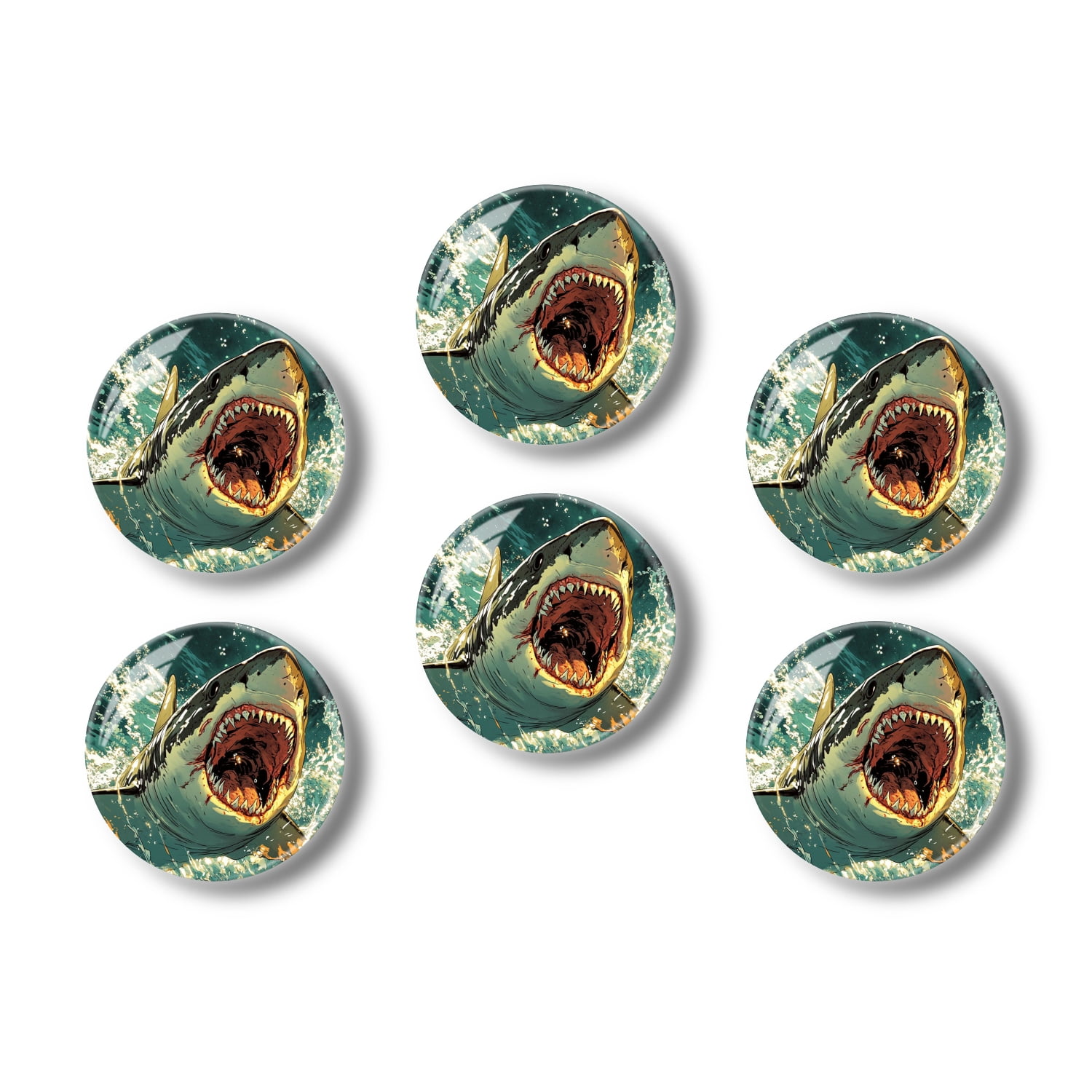 Glass Refrigerator Magnet 6Pcs Magnetic Fridge Sticker,Decor for ...