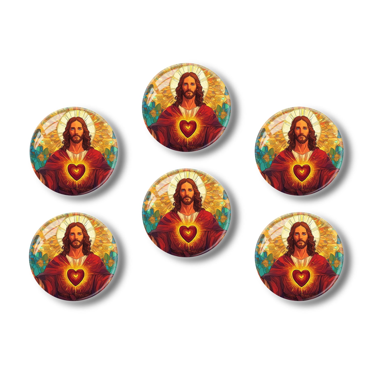 Glass Refrigerator Magnet 6Pcs Magnetic Fridge Sticker,Decor for ...