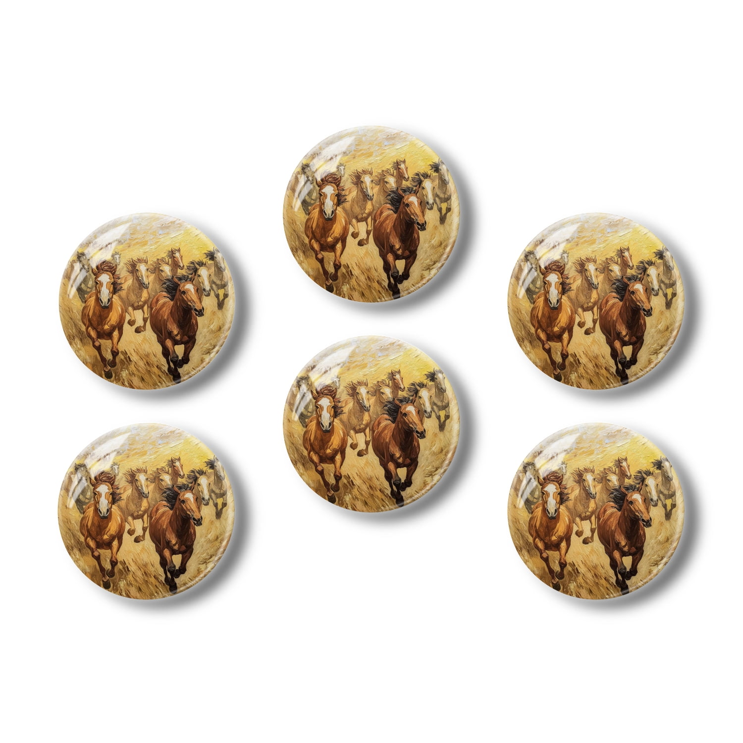 Glass Refrigerator Magnet 6Pcs Magnetic Fridge Sticker,Decor for ...