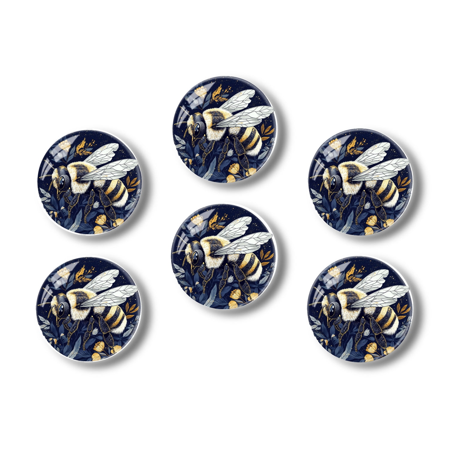 Glass Refrigerator Magnet 6Pcs Magnetic Fridge Sticker,Decor for ...