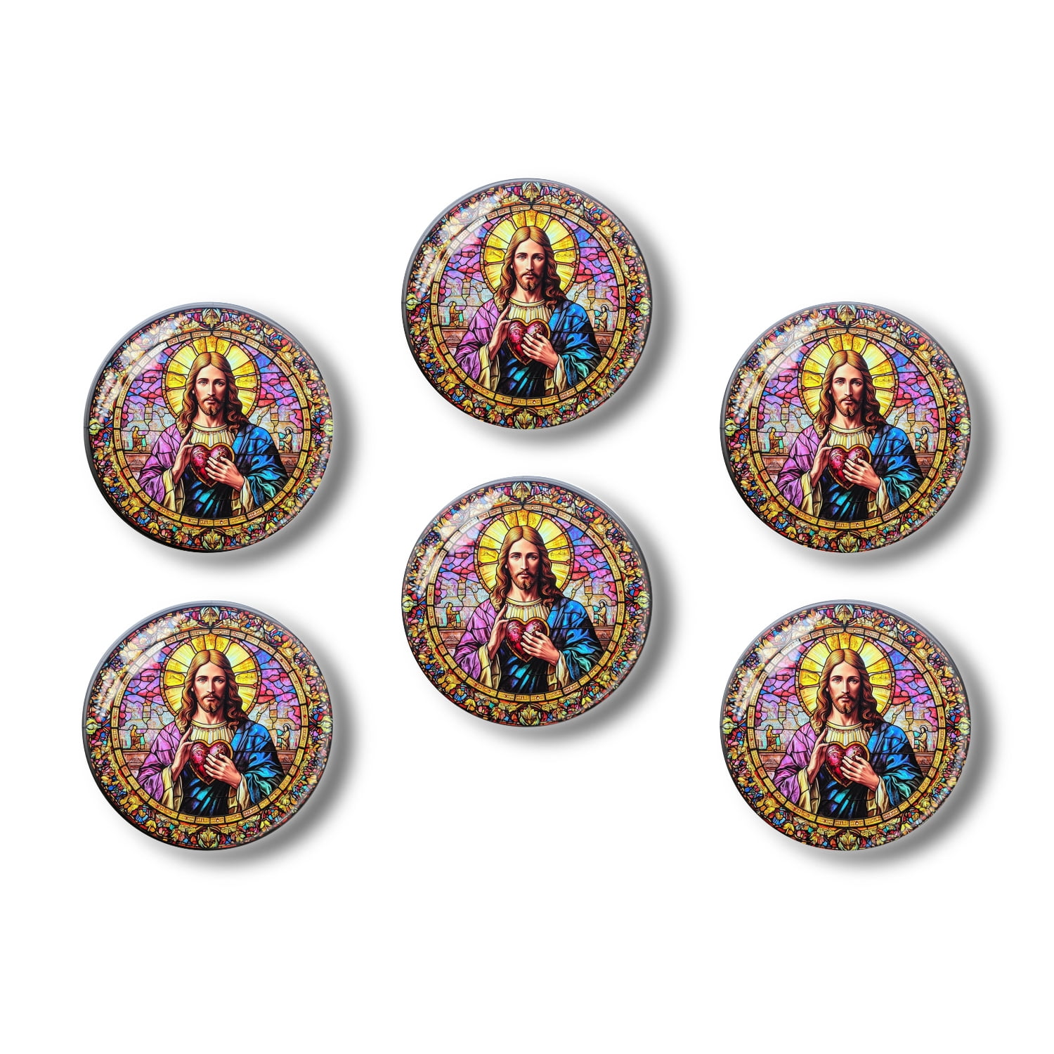 Glass Refrigerator Magnet 6Pcs Magnetic Fridge Sticker,Decor for ...