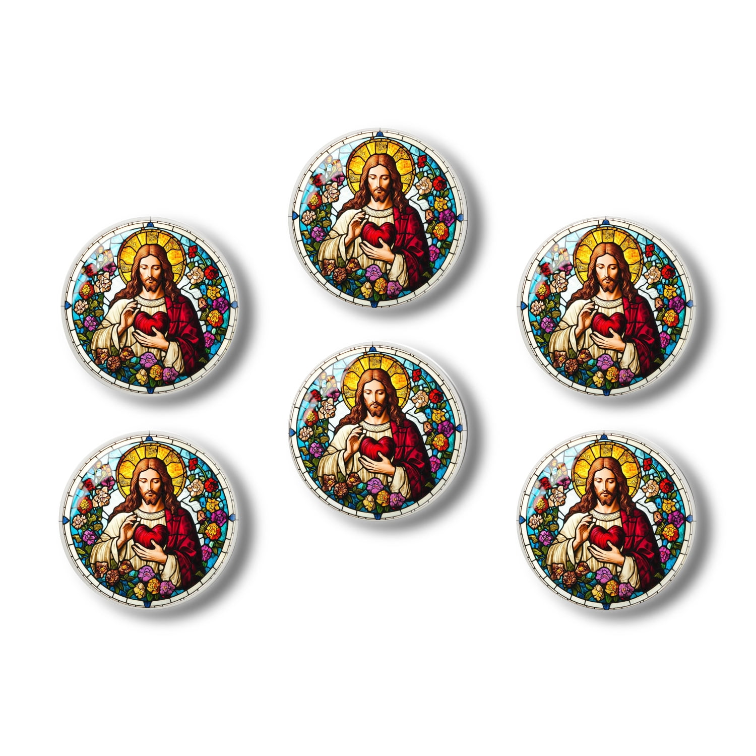 Glass Refrigerator Magnet 6Pcs Magnetic Fridge Sticker,Decor for ...