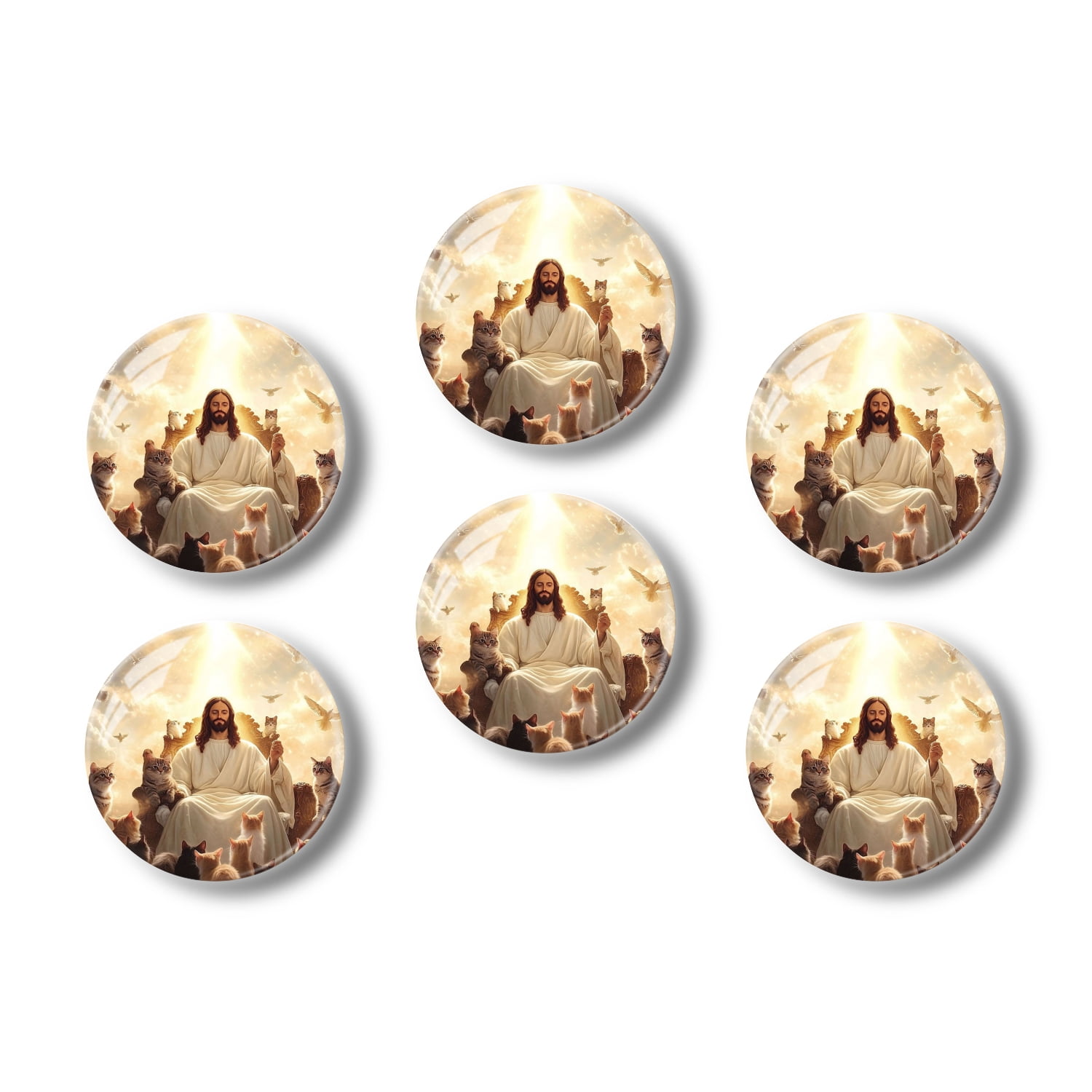 Glass Refrigerator Magnet 6Pcs Magnetic Fridge Sticker,Decor for ...