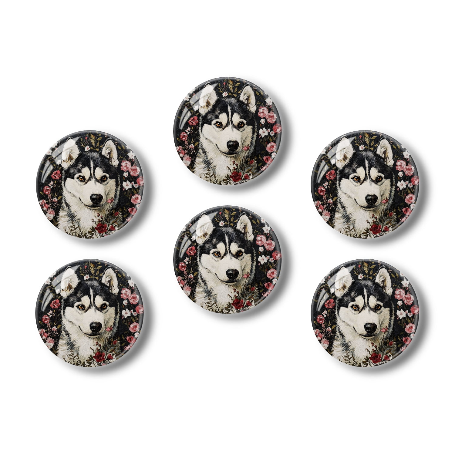 Glass Refrigerator Magnet 6Pcs Magnetic Fridge Sticker,Decor for ...