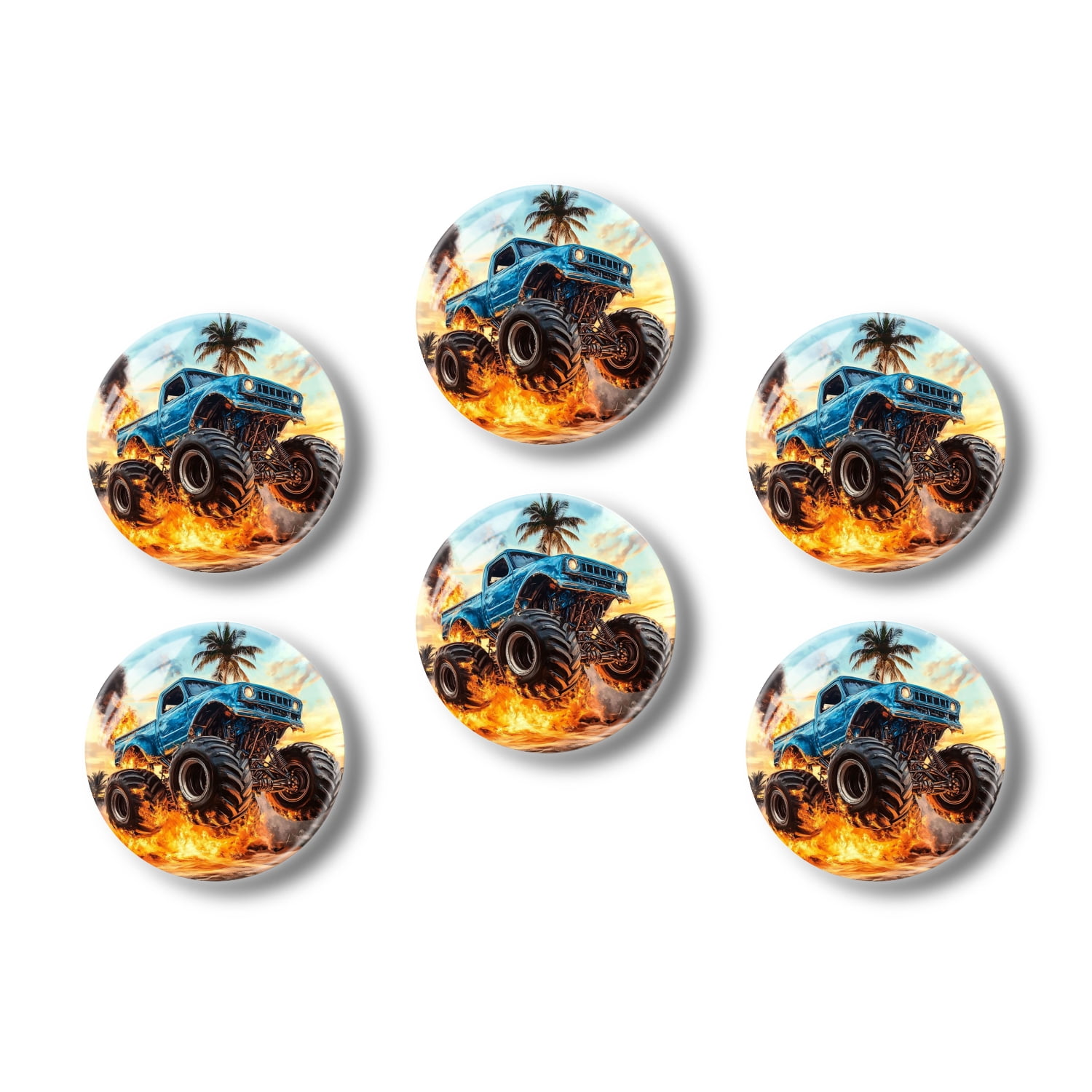 Glass Refrigerator Magnet 6Pcs Magnetic Fridge Sticker,Decor for ...