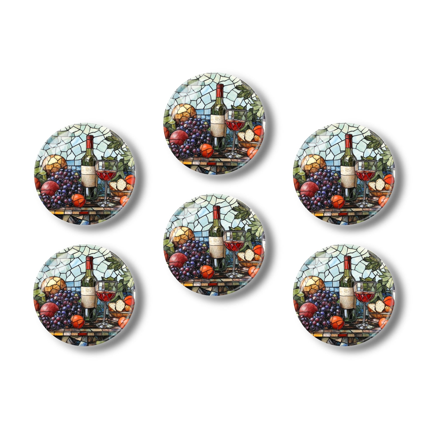 Glass Refrigerator Magnet 6Pcs Magnetic Fridge Sticker,Decor for ...