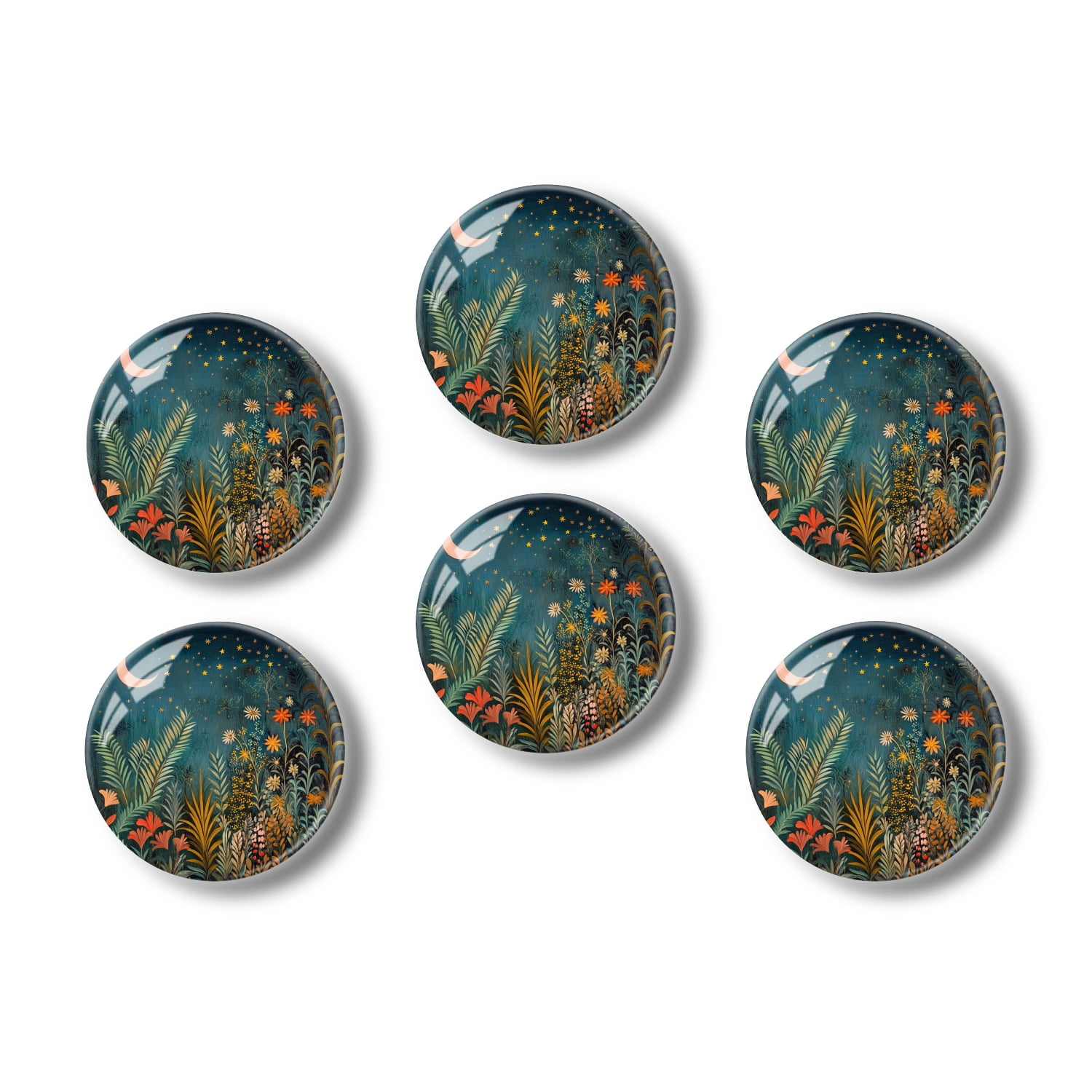 Glass Refrigerator Magnet 6Pcs Magnetic Fridge Sticker,Decor for ...