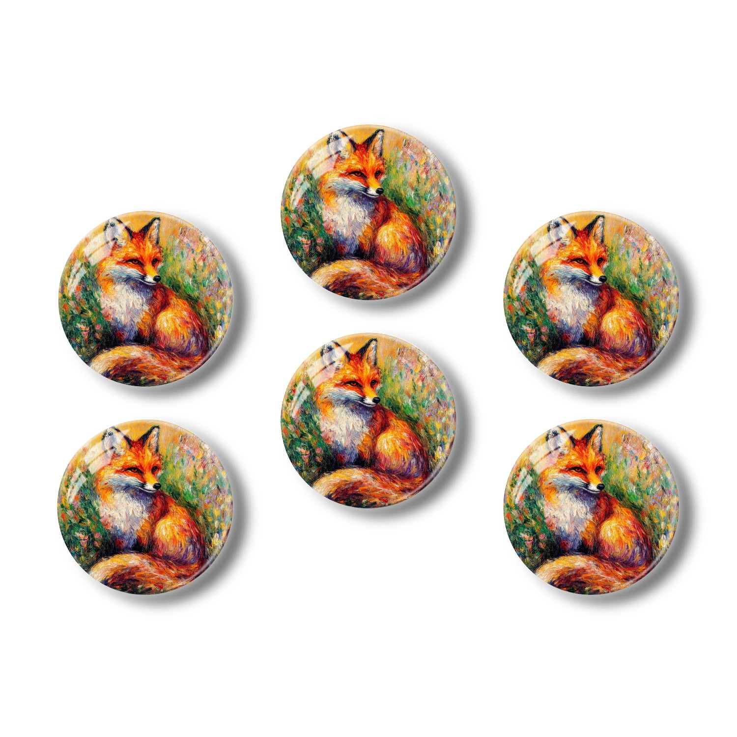 Glass Refrigerator Magnet 6Pcs Magnetic Fridge Sticker,Decor for ...