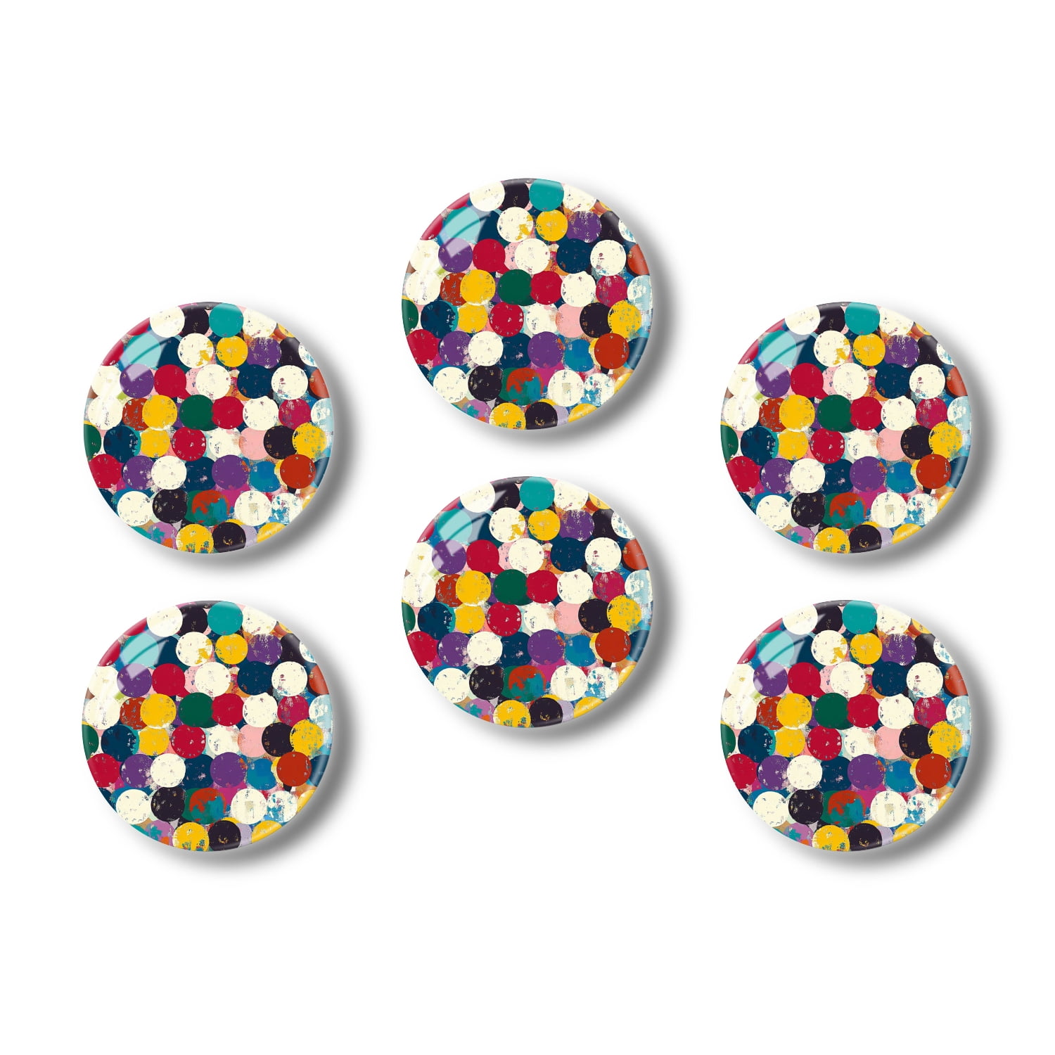 Glass Refrigerator Magnet 6Pcs Magnetic Fridge Sticker,Decor for ...