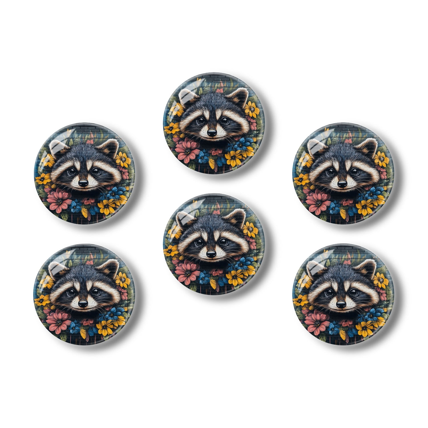 Glass Refrigerator Magnet 6Pcs Magnetic Fridge Sticker,Decor for ...