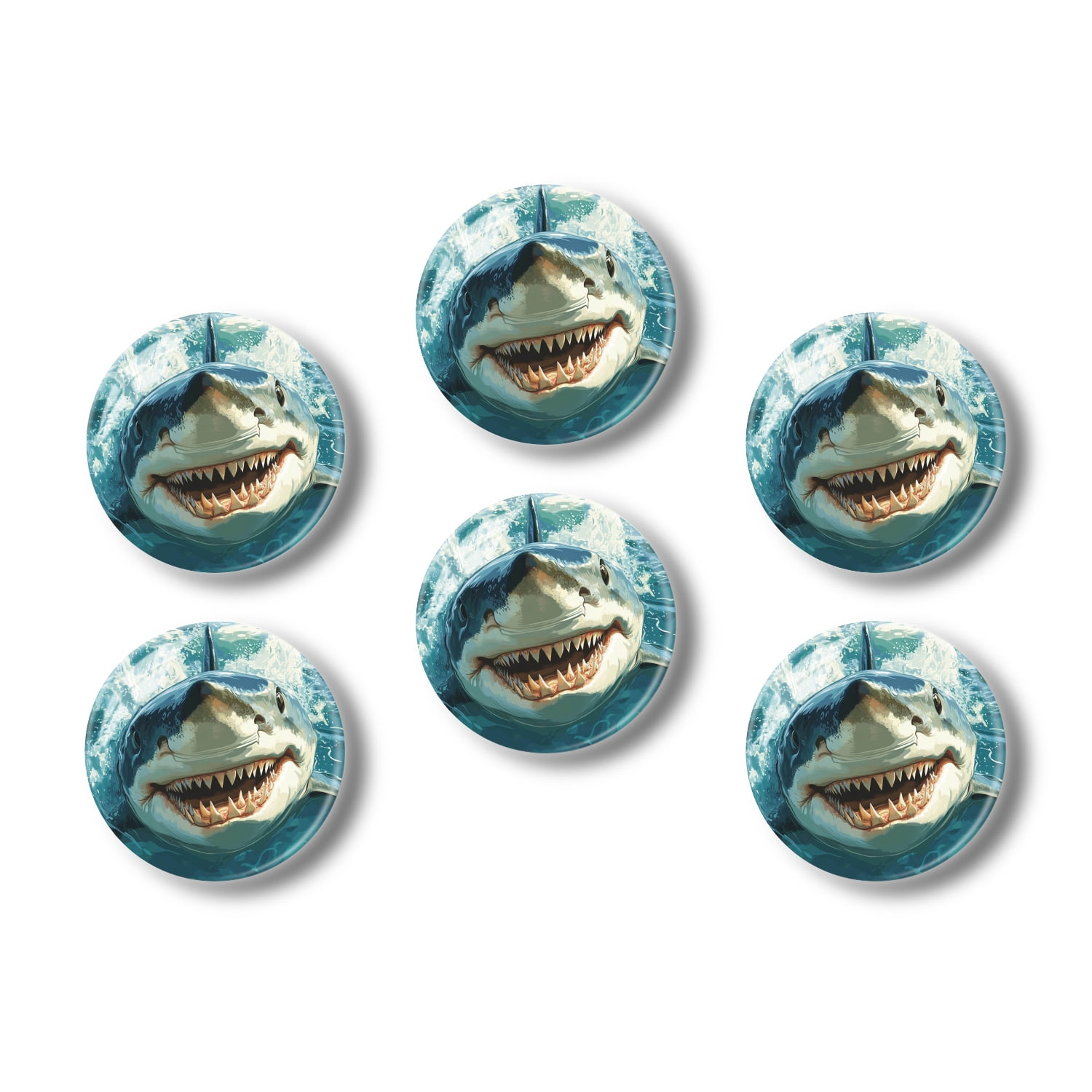 Glass Refrigerator Magnet 6Pcs Magnetic Fridge Sticker,Decor for ...