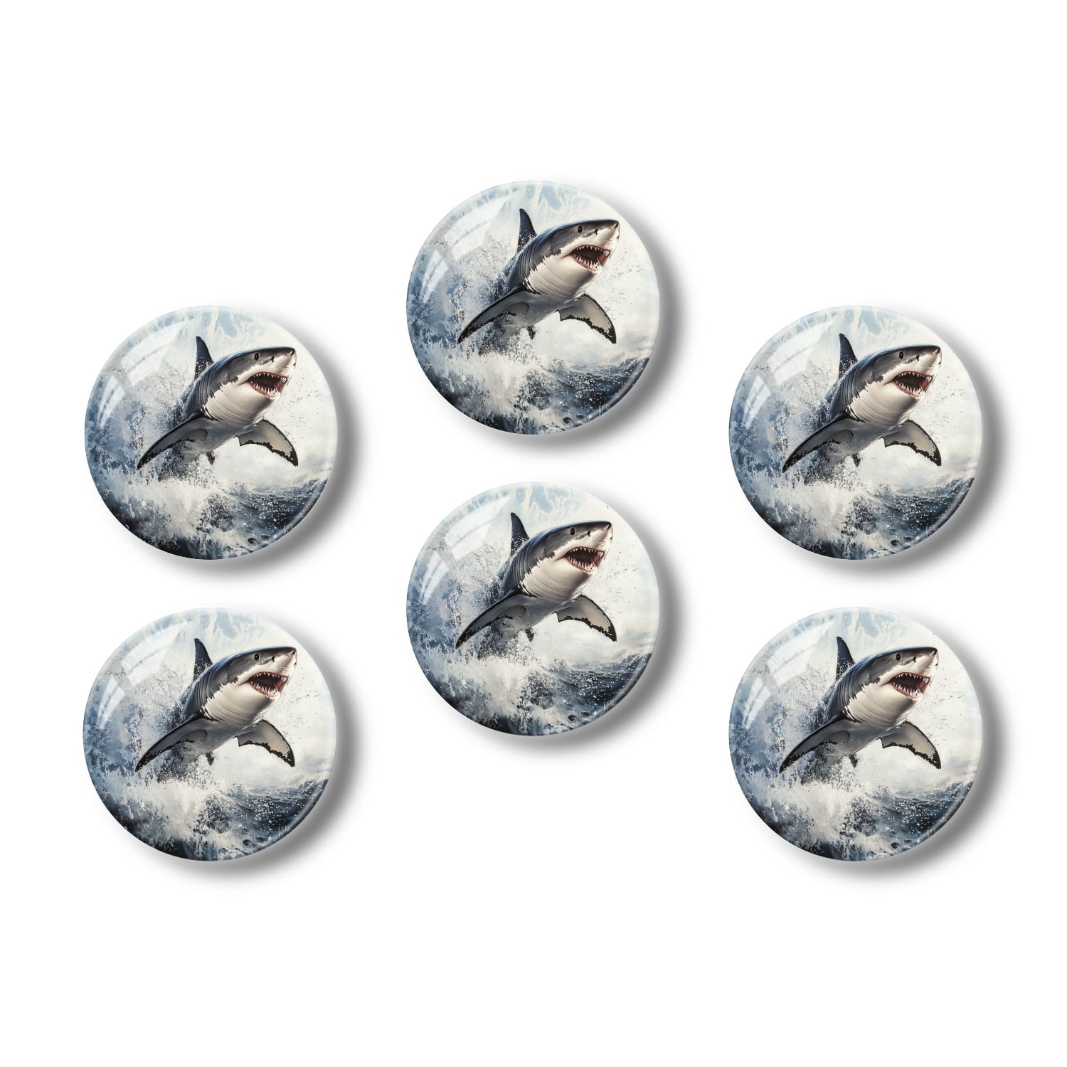 Glass Refrigerator Magnet 6Pcs Magnetic Fridge Sticker,Decor for ...