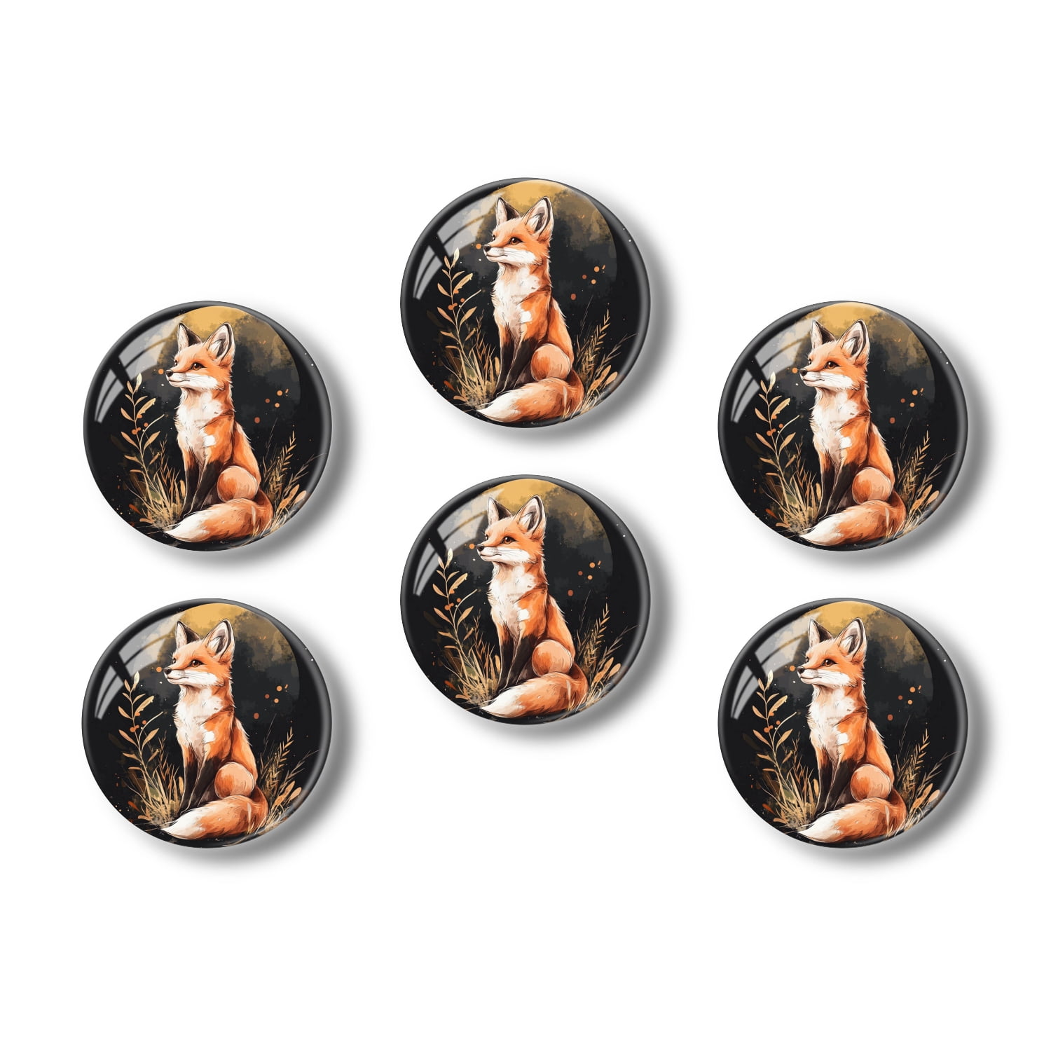 Glass Refrigerator Magnet 6Pcs Magnetic Fridge Sticker,Decor for ...