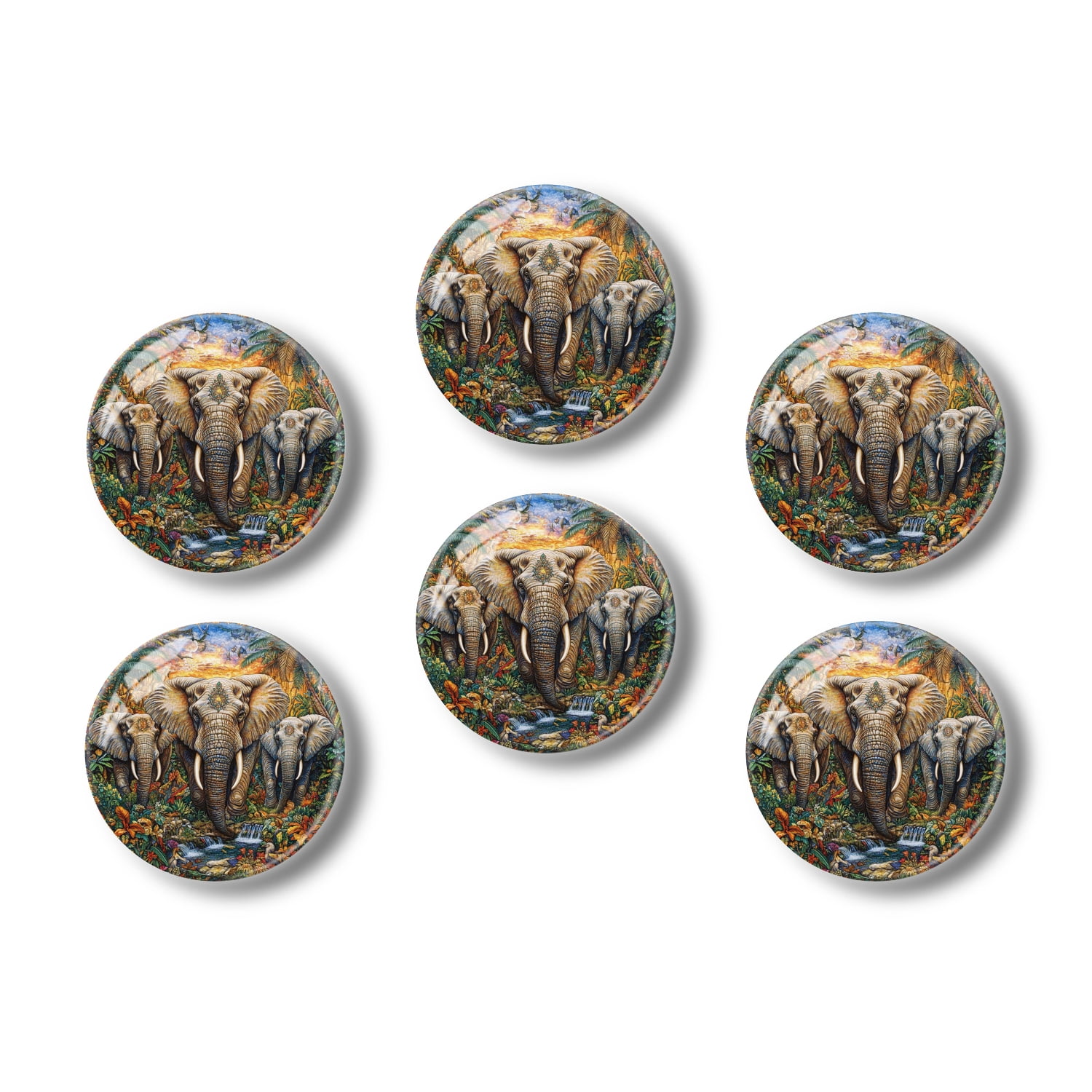 Glass Refrigerator Magnet 6Pcs Magnetic Fridge Sticker,Decor for ...
