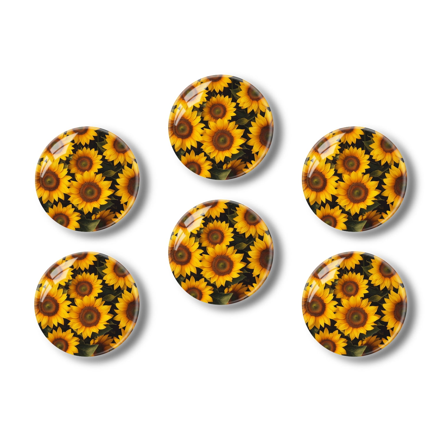 Glass Refrigerator Magnet 6Pcs Magnetic Fridge Sticker,Decor for ...