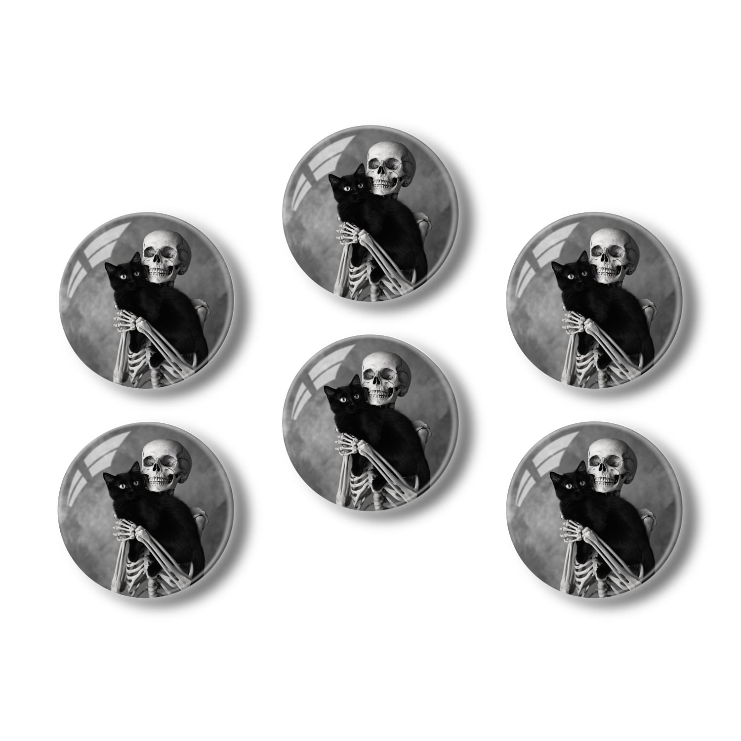 Glass Refrigerator Magnet 6Pcs Magnetic Fridge Sticker,Decor for ...