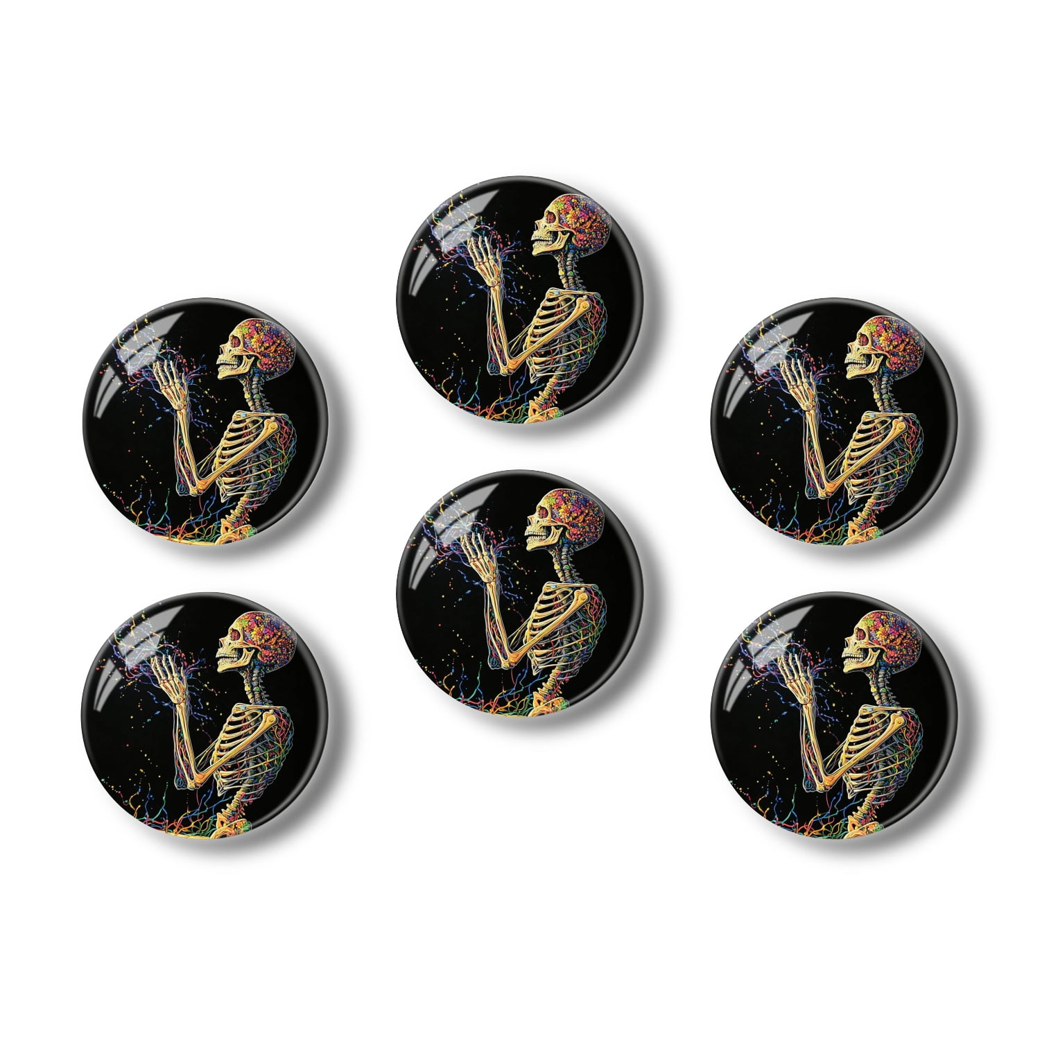 Glass Refrigerator Magnet 6Pcs Magnetic Fridge Sticker,Decor for ...