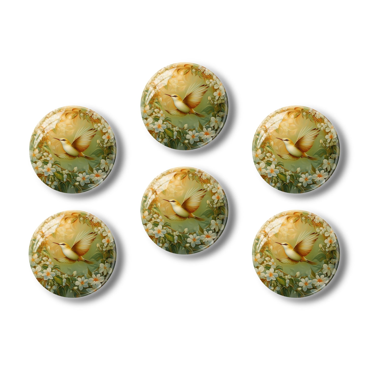 Glass Refrigerator Magnet 6Pcs Magnetic Fridge Sticker,Decor for ...