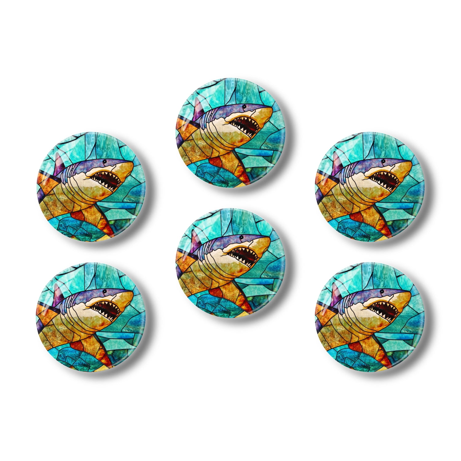 Glass Refrigerator Magnet 6Pcs Magnetic Fridge Sticker,Decor for ...