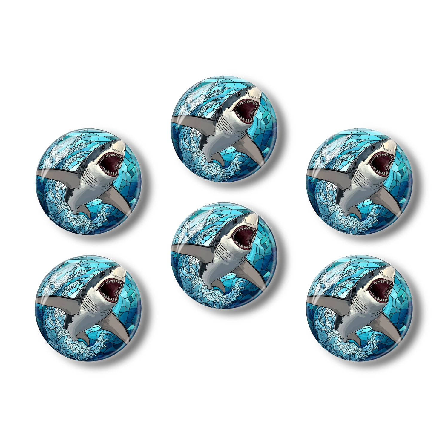 Glass Refrigerator Magnet 6Pcs Magnetic Fridge Sticker,Decor for ...