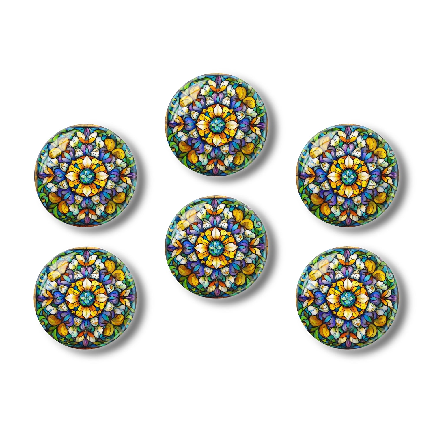 Glass Refrigerator Magnet 6Pcs Magnetic Fridge Sticker,Decor for ...