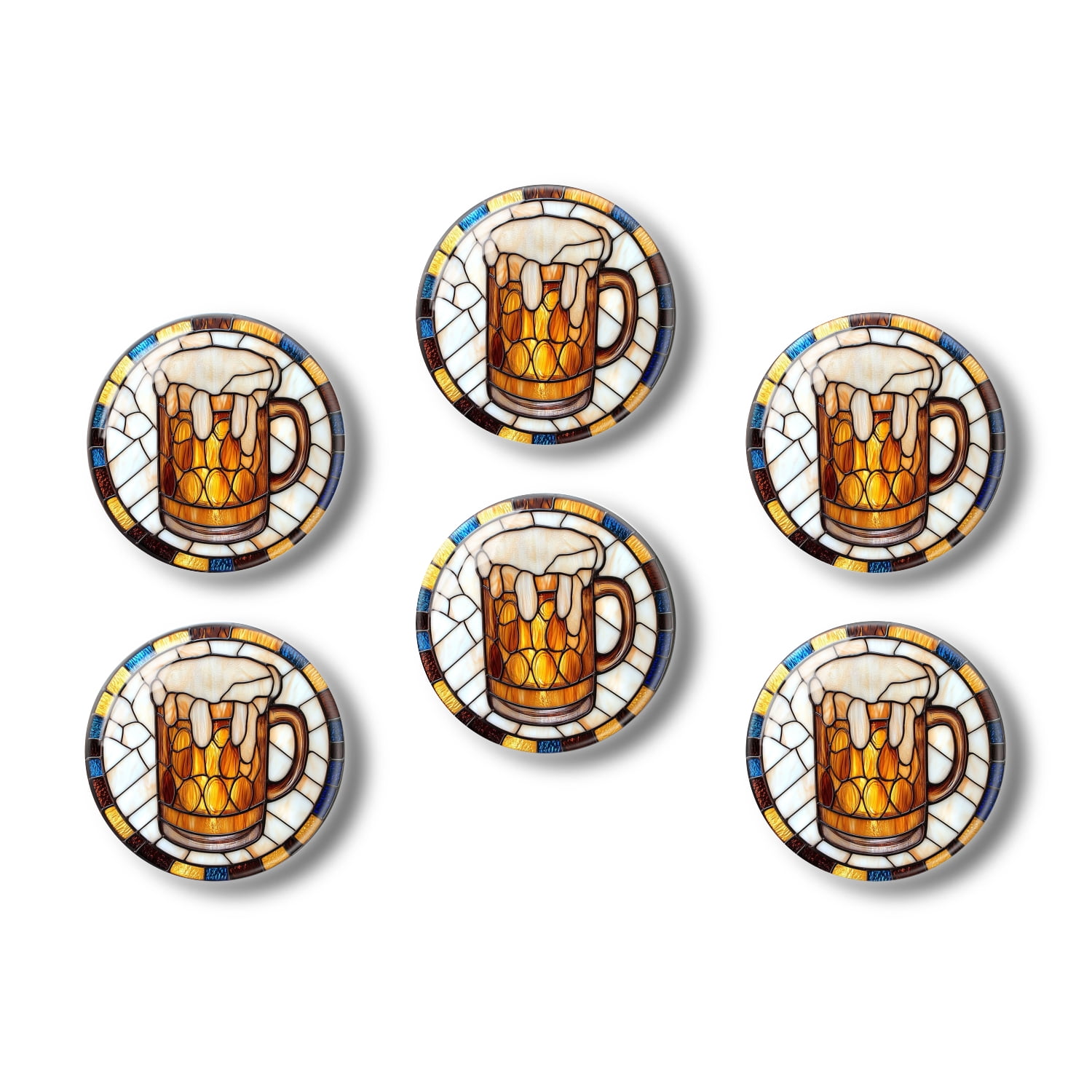 Glass Refrigerator Magnet 6Pcs Magnetic Fridge Sticker,Decor for ...