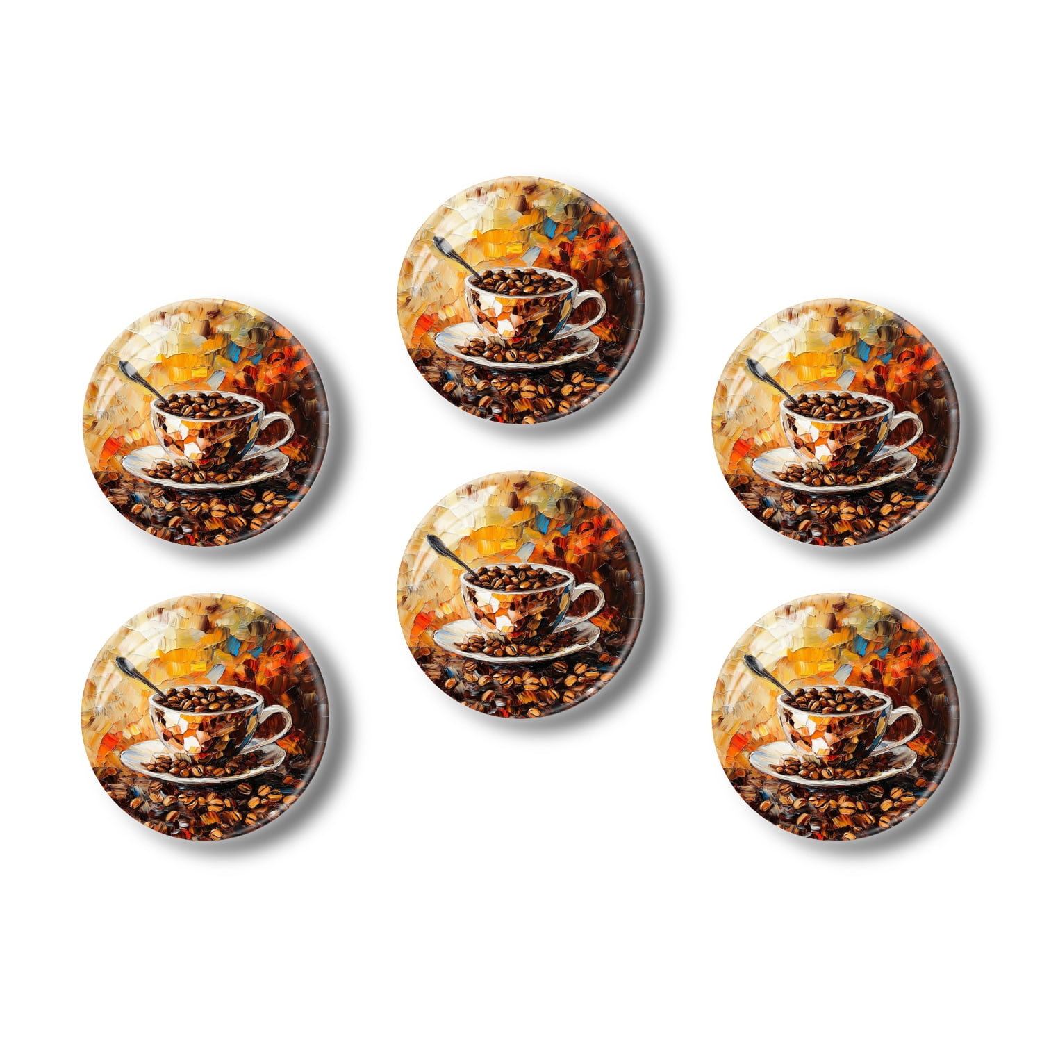 Glass Refrigerator Magnet 6Pcs Magnetic Fridge Sticker,Decor for ...