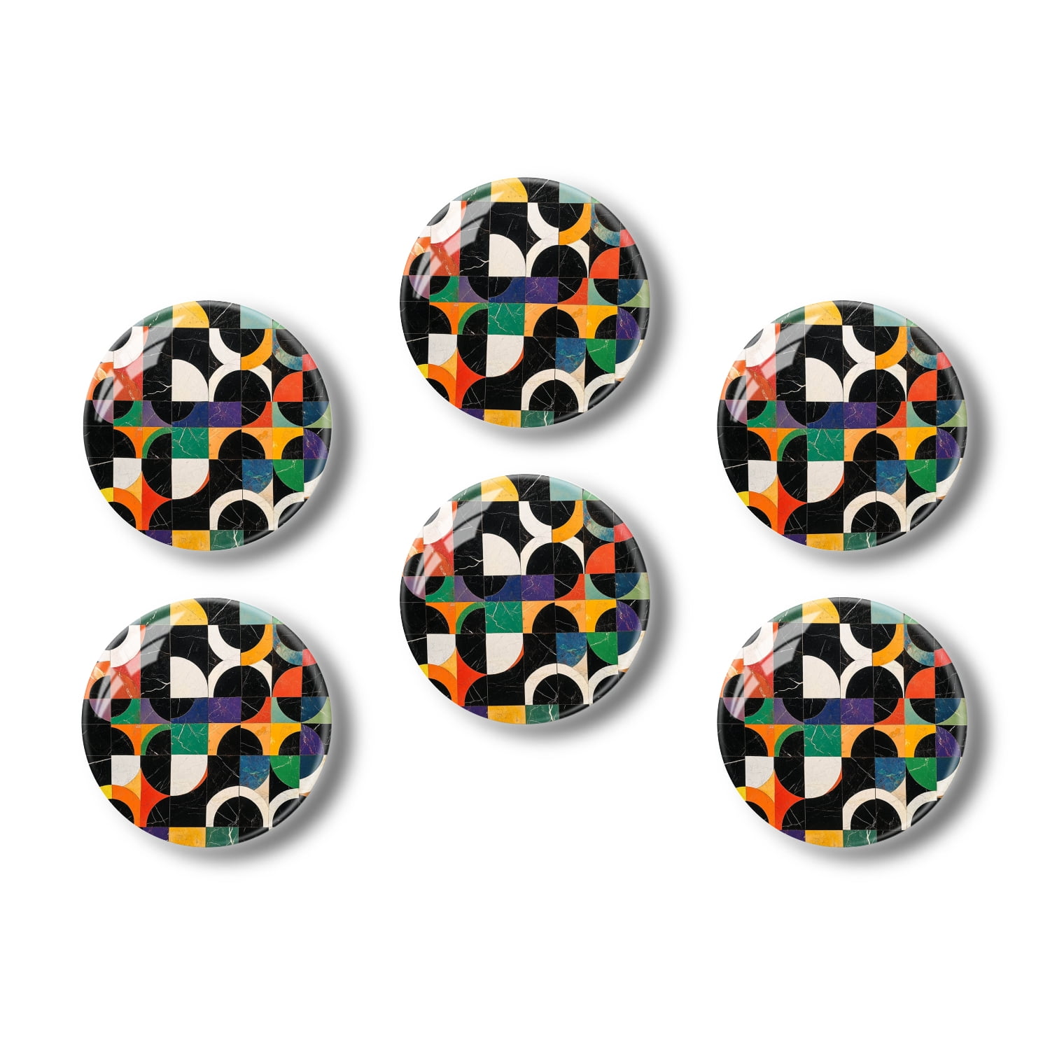 Glass Refrigerator Magnet 6Pcs Magnetic Fridge Sticker,Decor for ...
