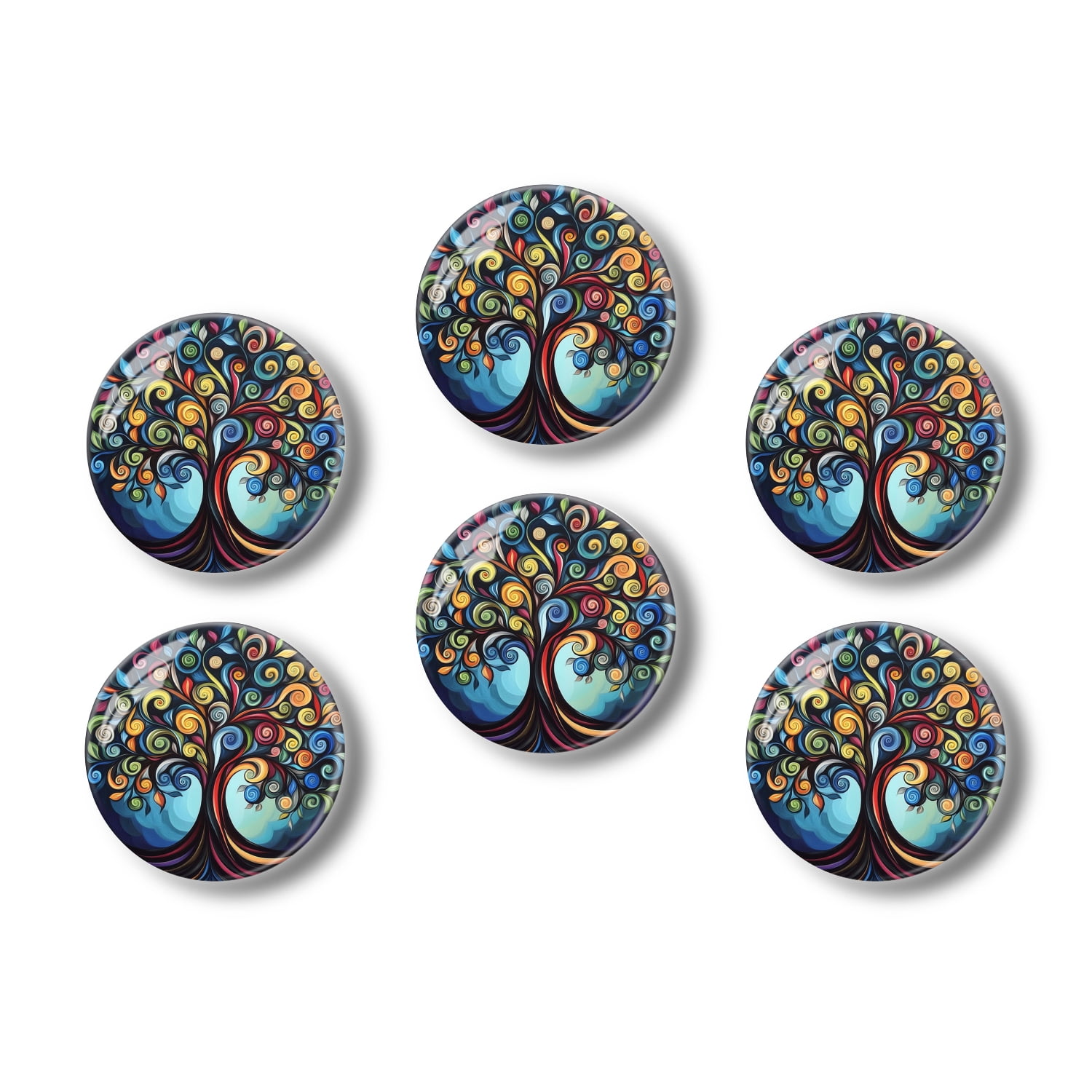 Glass Refrigerator Magnet 6Pcs Magnetic Fridge Sticker,Decor for ...