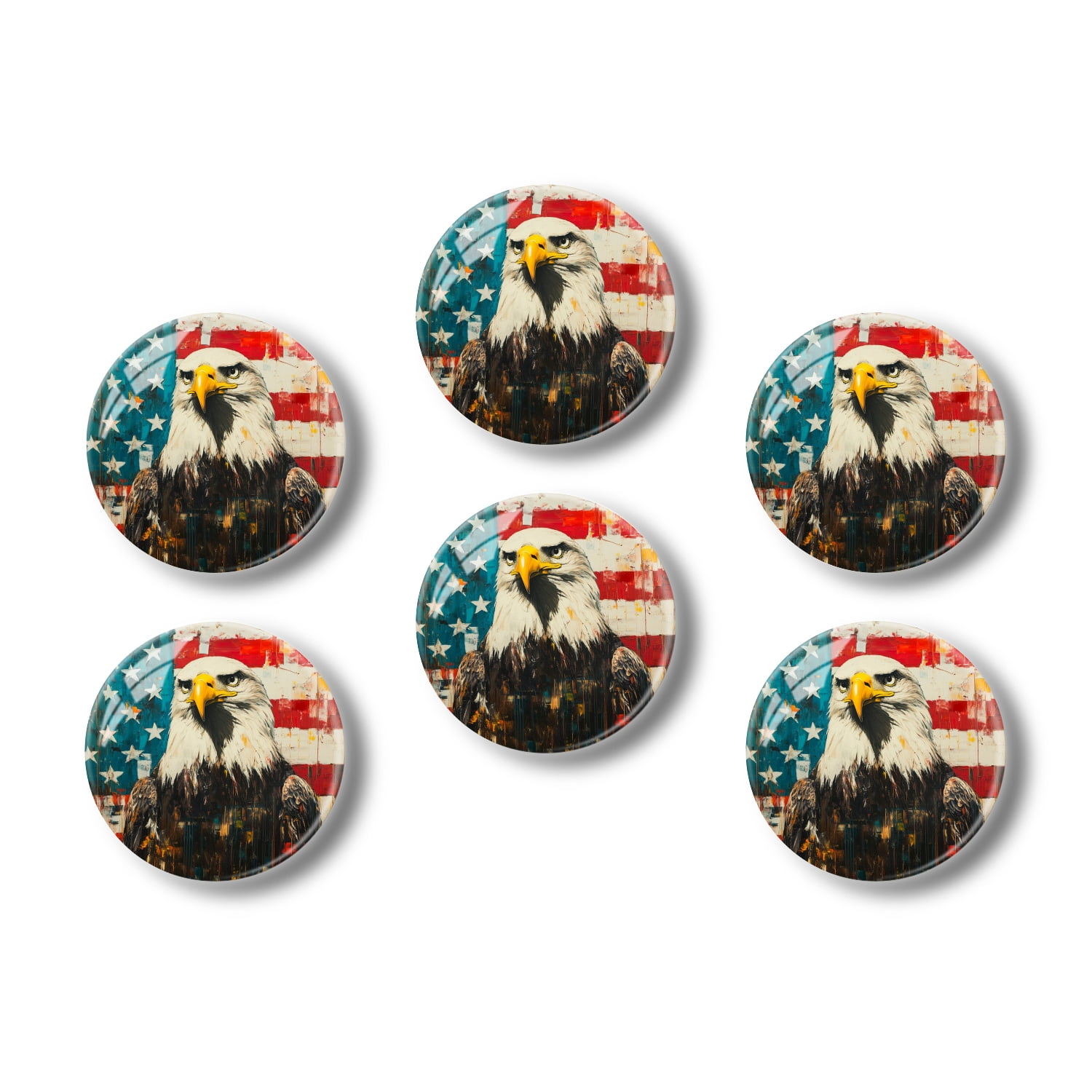 Glass Refrigerator Magnet 6Pcs Magnetic Fridge Sticker,Decor for ...