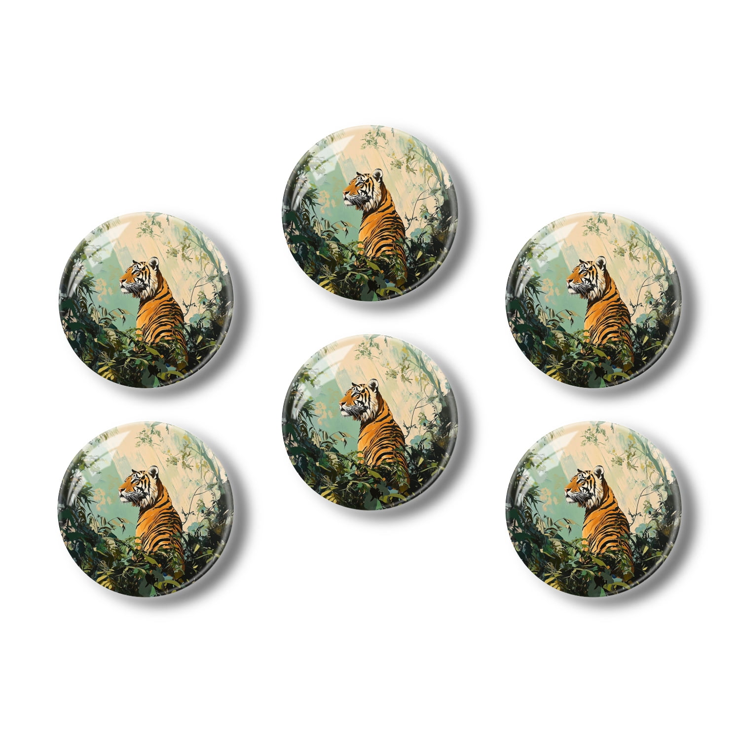 Glass Refrigerator Magnet 6Pcs Magnetic Fridge Sticker,Decor for ...