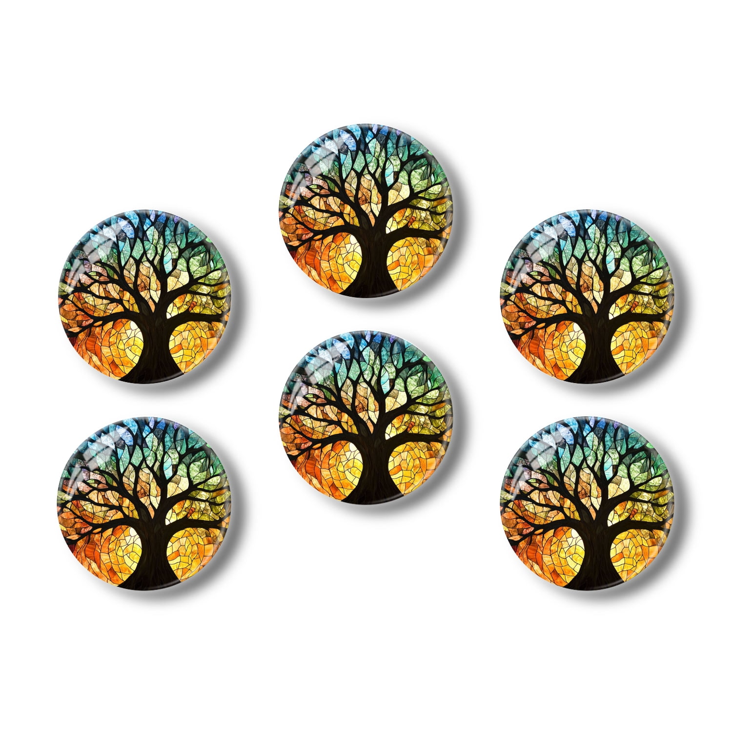 Glass Refrigerator Magnet 6Pcs Magnetic Fridge Sticker,Decor for ...