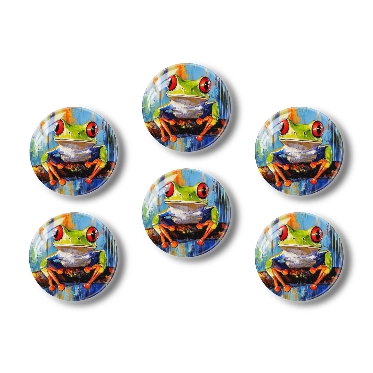 Glass Refrigerator Magnet 6Pcs Magnetic Fridge Sticker,Decor for ...