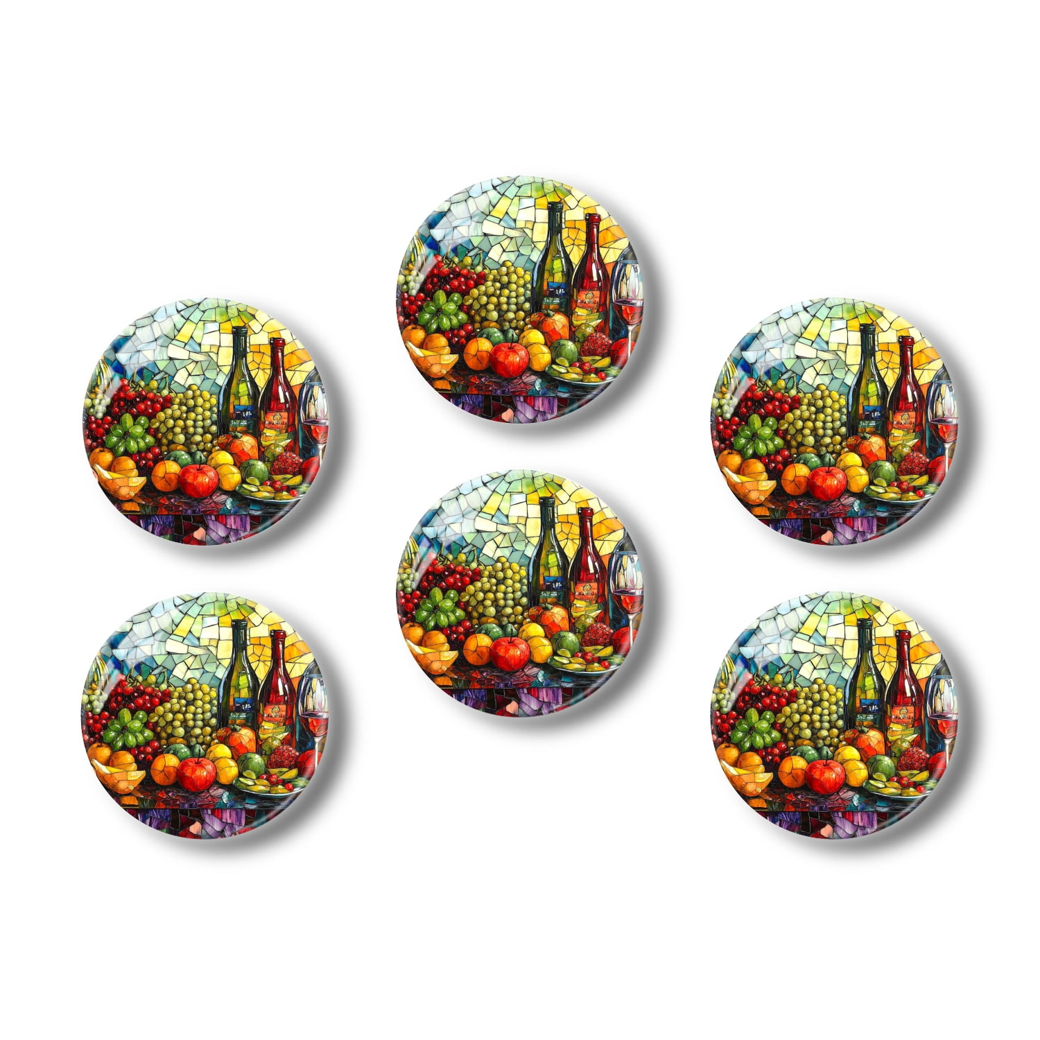 Glass Refrigerator Magnet 6Pcs Magnetic Fridge Sticker,Decor for ...