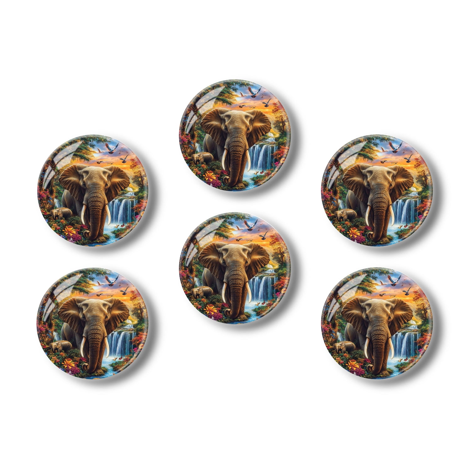 Glass Refrigerator Magnet 6Pcs Magnetic Fridge Sticker,Decor for ...