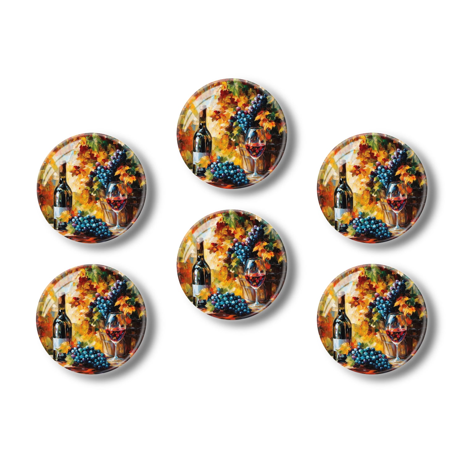 Glass Refrigerator Magnet 6Pcs Magnetic Fridge Sticker,Decor for ...