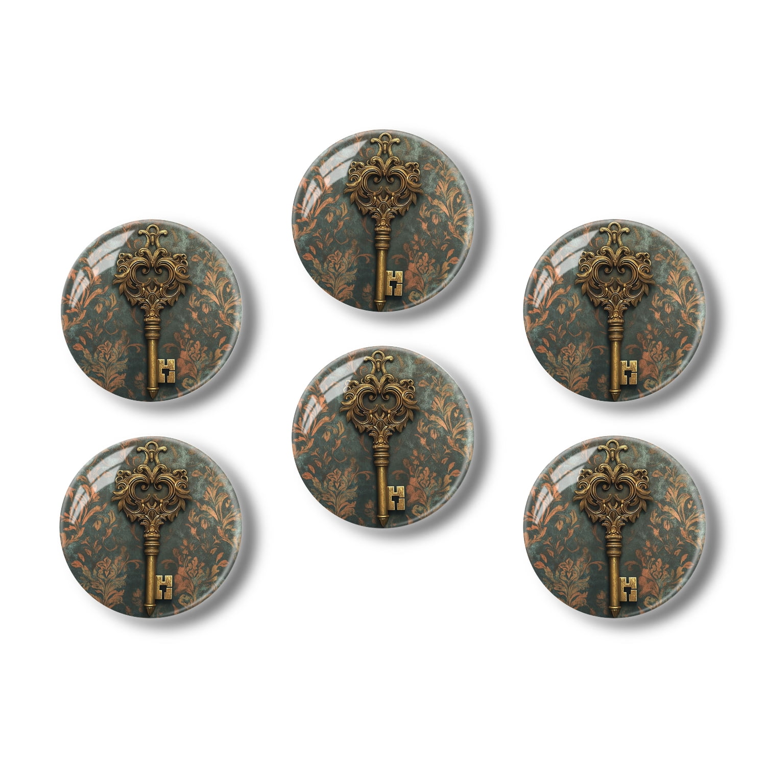 Glass Refrigerator Magnet 6Pcs Magnetic Fridge Sticker,Decor for ...