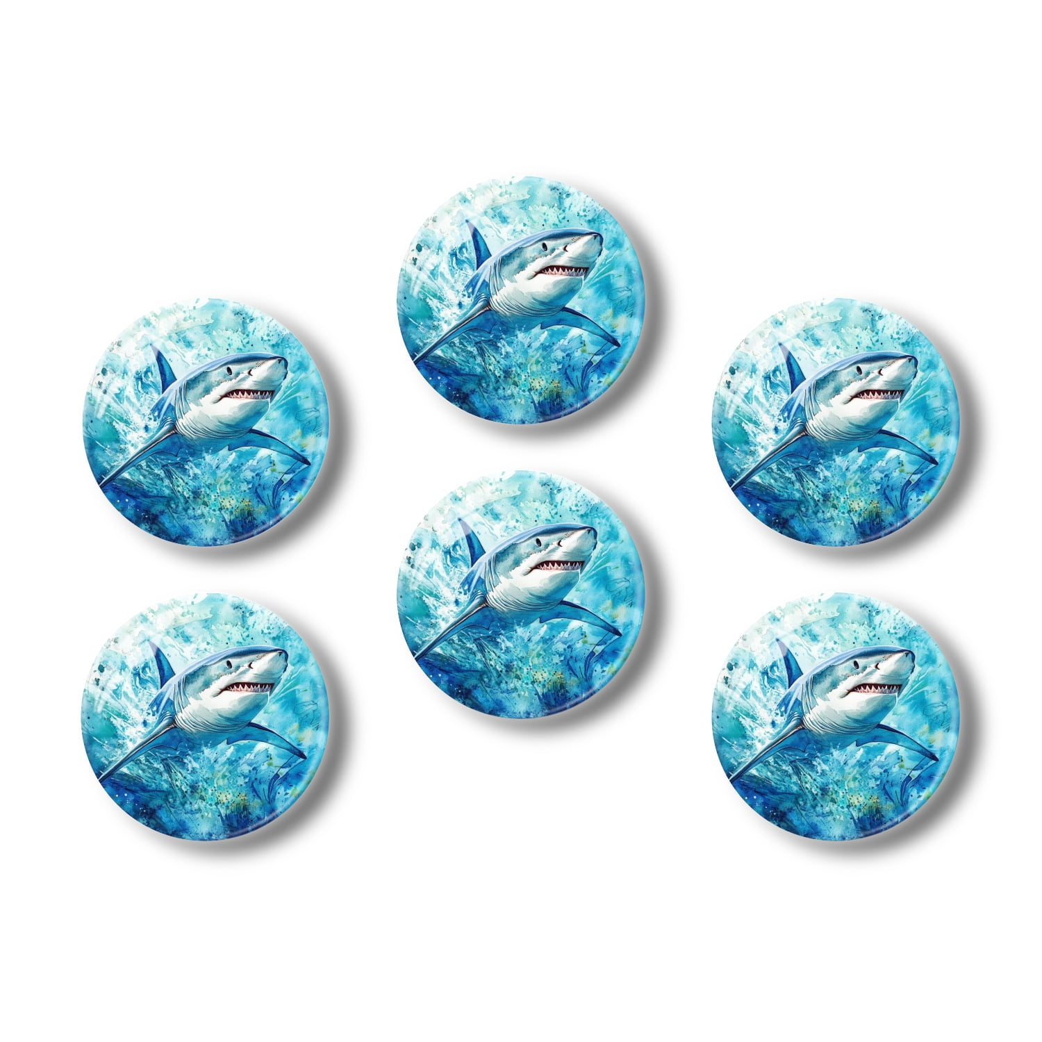 Glass Refrigerator Magnet 6Pcs Magnetic Fridge Sticker,Decor for ...