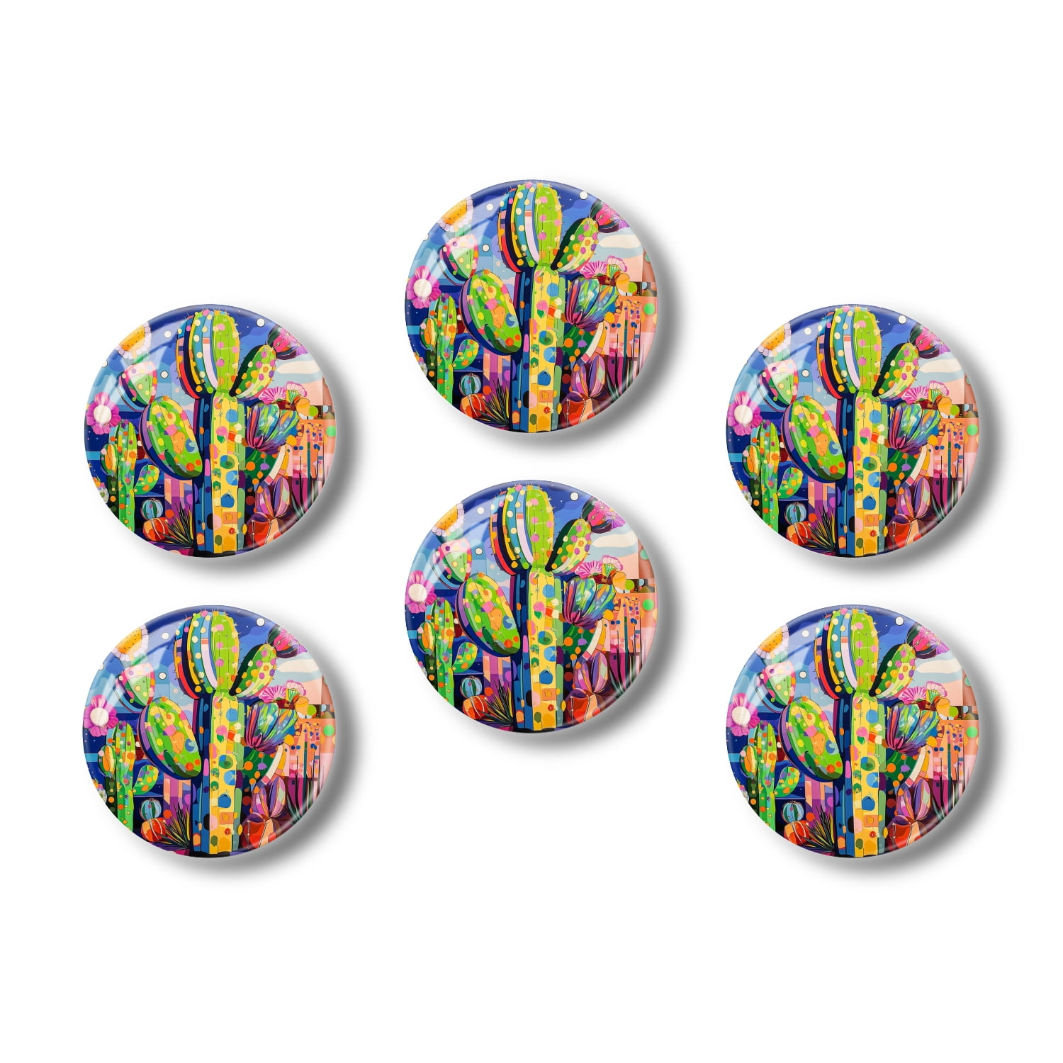 Glass Refrigerator Magnet 6Pcs Magnetic Fridge Sticker,Decor for ...