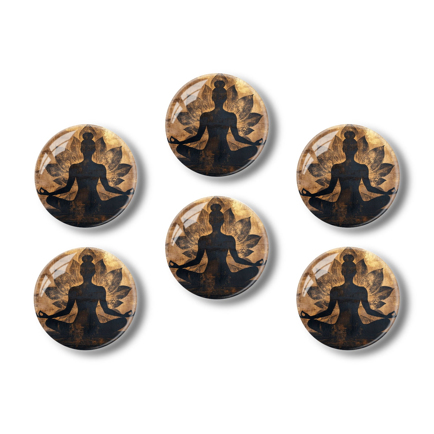 Glass Refrigerator Magnet 6Pcs Magnetic Fridge Sticker,Decor for ...