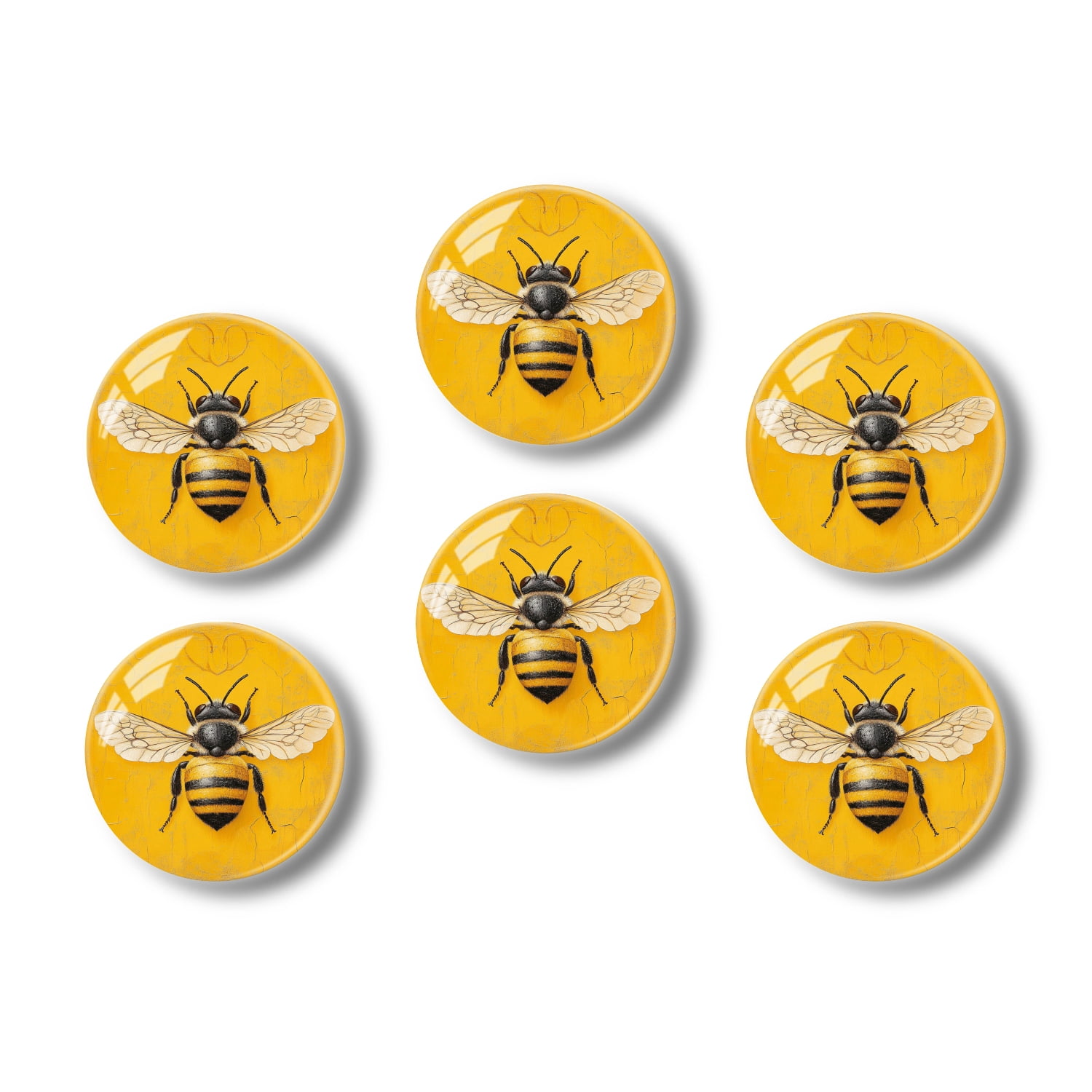Glass Refrigerator Magnet 6Pcs Magnetic Fridge Sticker,Decor for ...