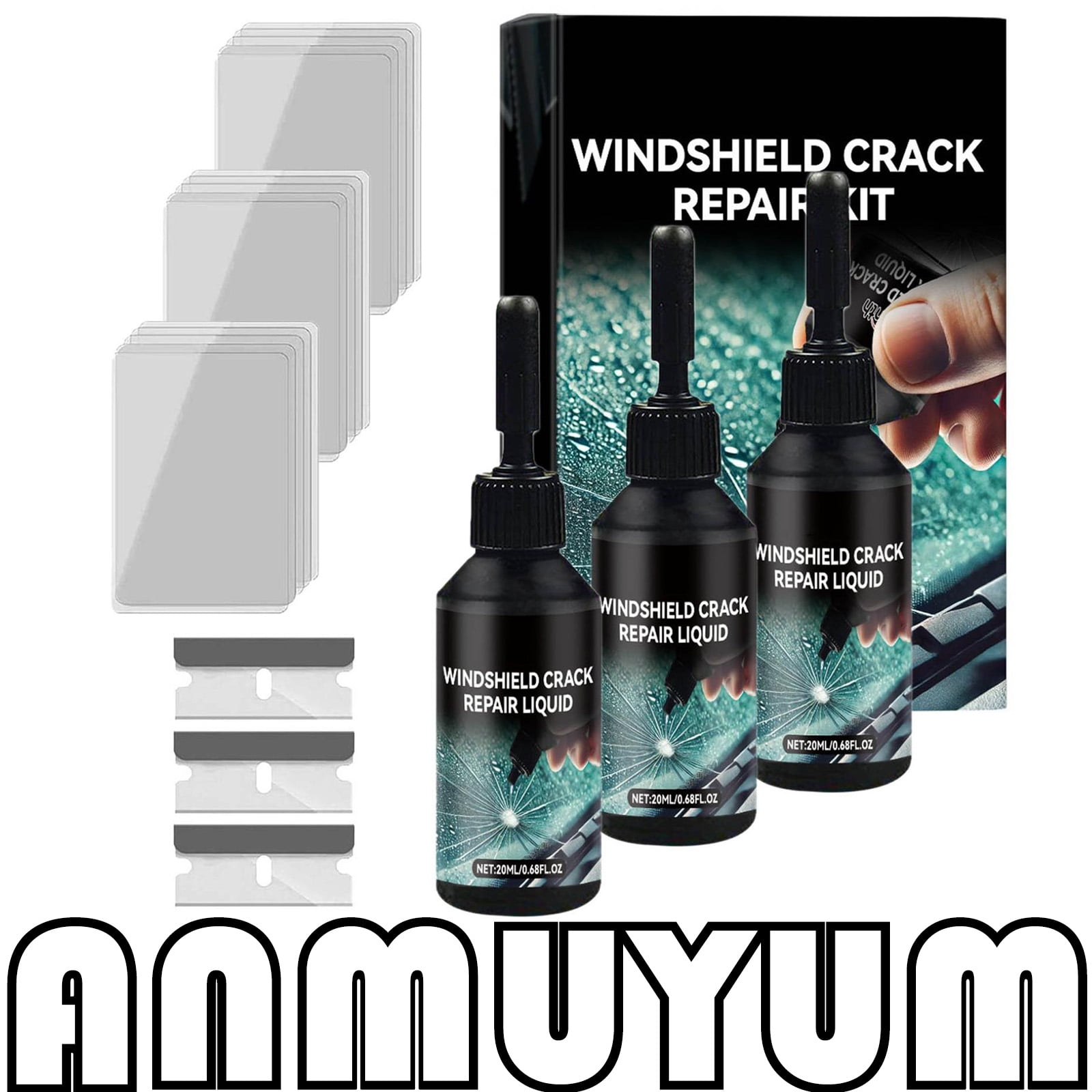 Glass Repair Liquid For Cracks,Windshield Repair Kit,Glass Repair Kit ...