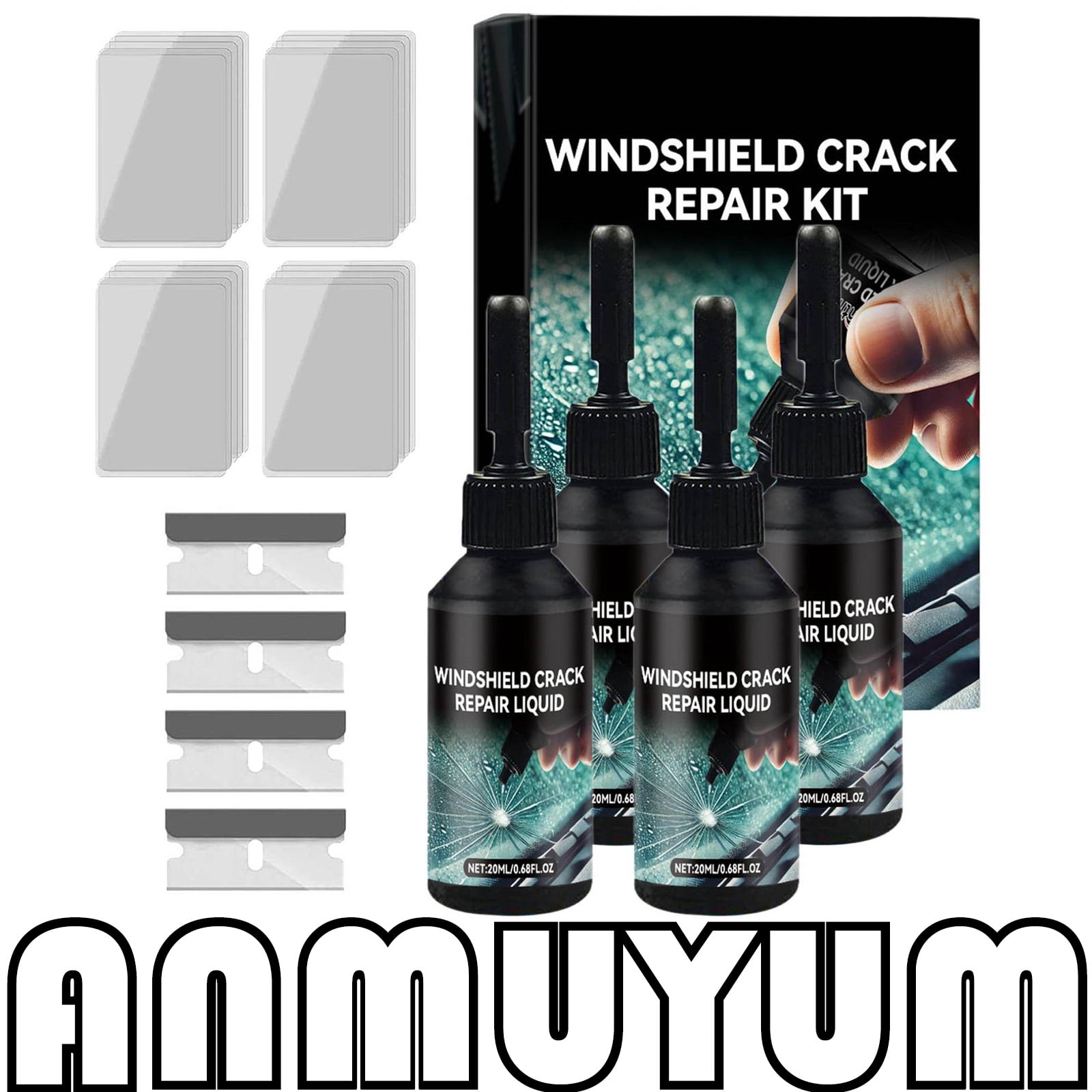 Glass Repair Liquid For Cracks,Windshield Repair Kit,Glass Repair Kit ...