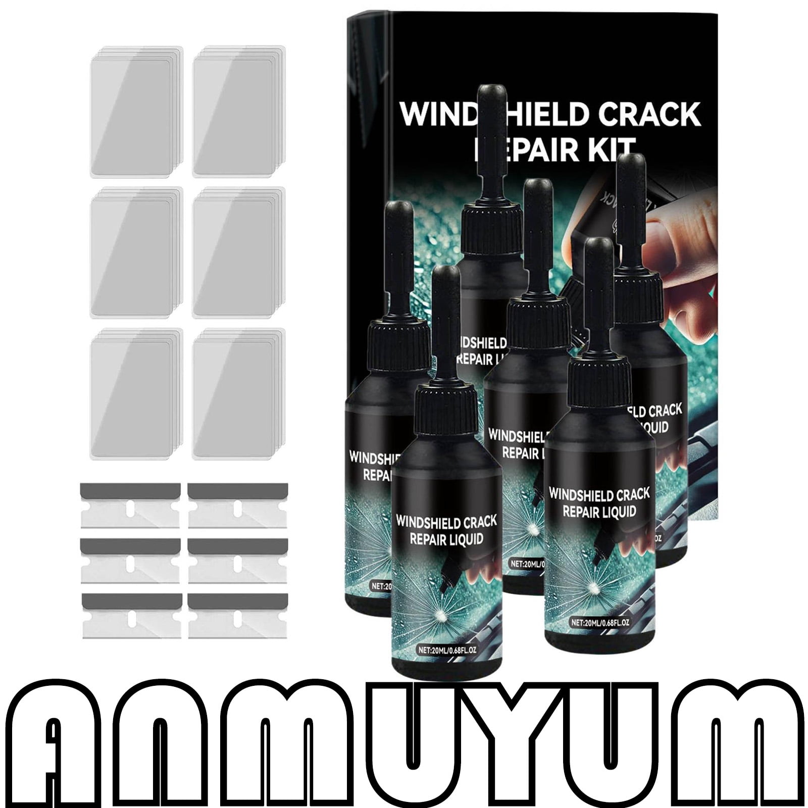 Glass Repair Liquid For Cracks,Windshield Repair Kit,Glass Repair Kit ...