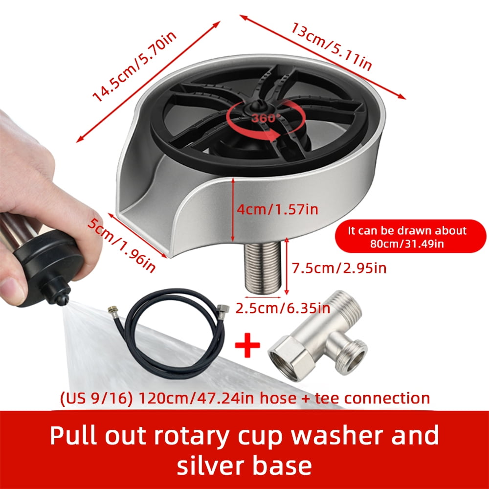 Glass Rinser,Kitchen Sink Bar Sink Bottle Cleaner Faucet Sink Spout ...