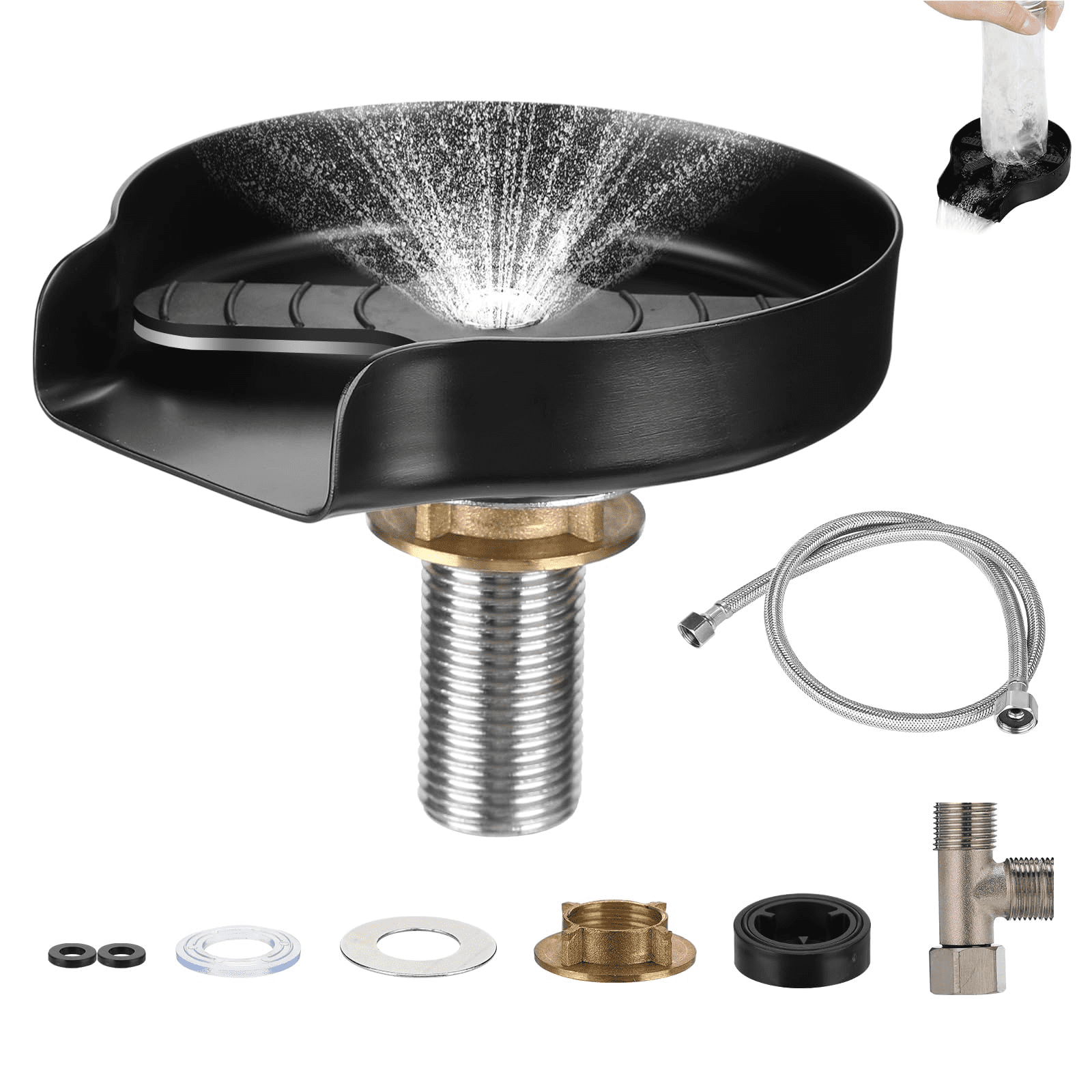 Glass Rinser for Kitchen Sink Glass Cup Washer Cleaner Glass Rinser ...